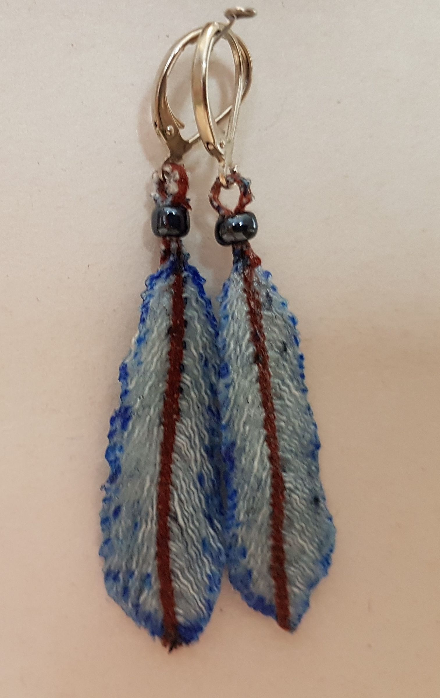 Denim Feather Earrings and Necklace : 16 Steps (with Pictures ...