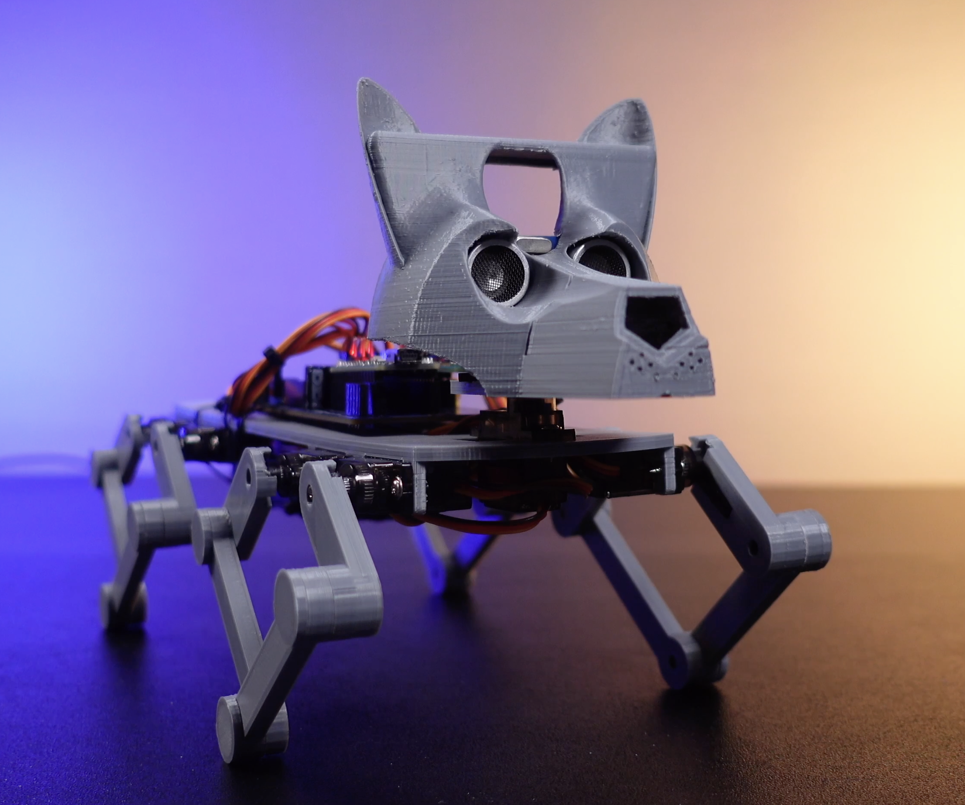 Explore Simple 3D Dog Robot and Multiple Servo Motor Control Board : 8 ...