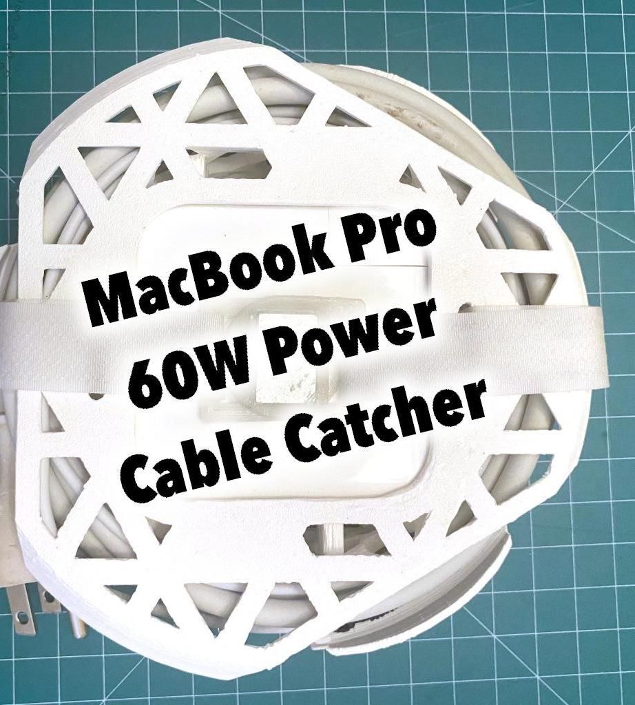 3D Printed MacBook Pro 60W Cable Catcher : 3 Steps - Instructables