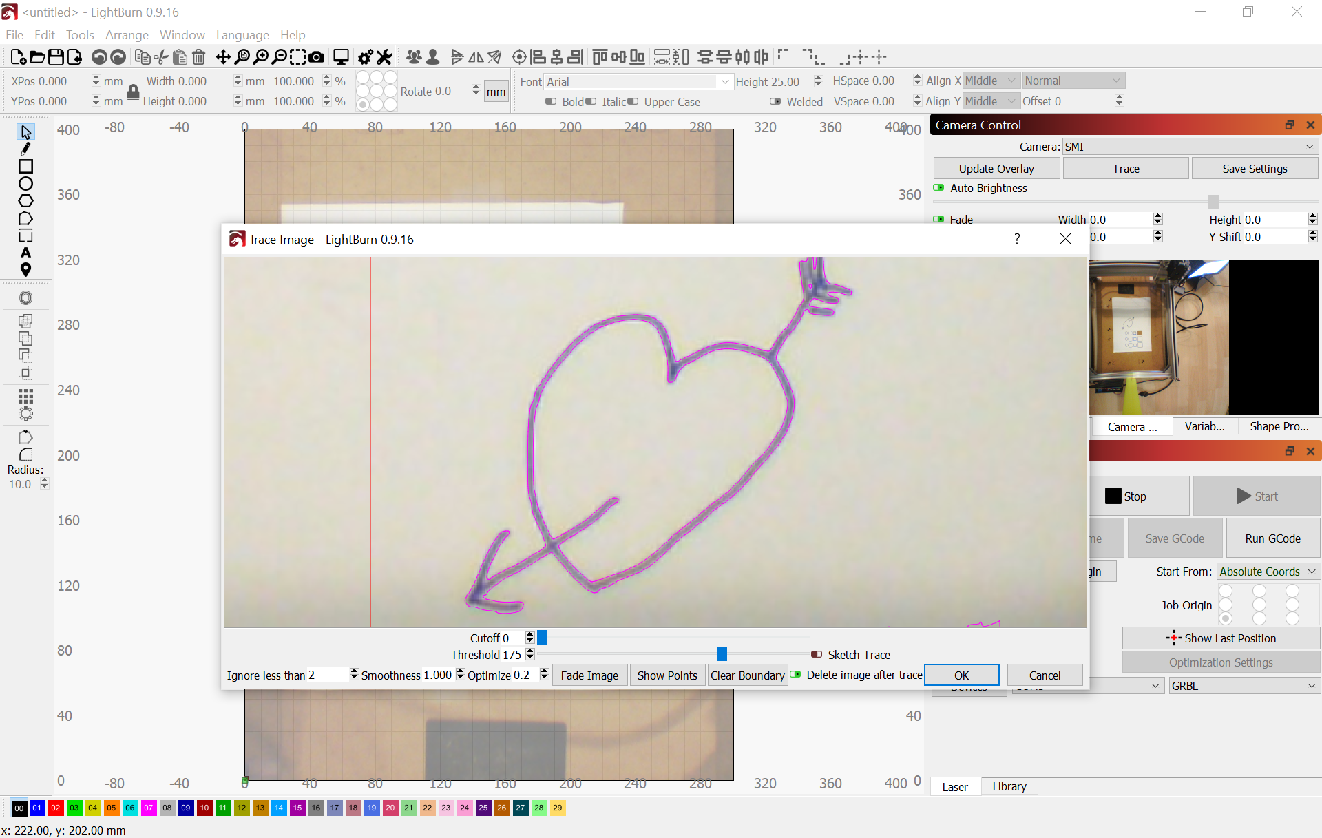 Lightburn With Camera - Laser Object Alignment and Tracing : 7 Steps - Instructables