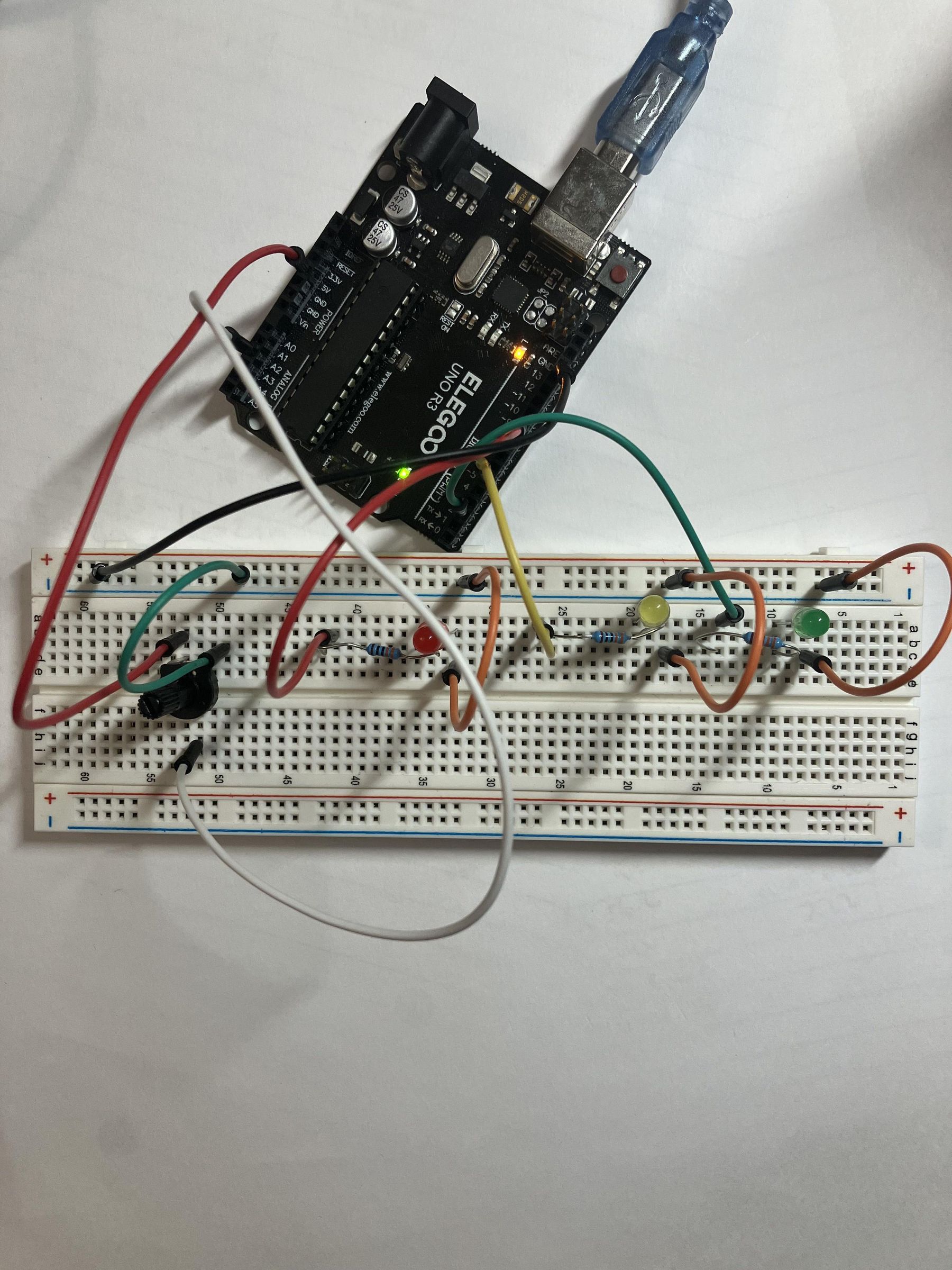 Potentiometer and 3 LEDs Circuit : 7 Steps - Instructables