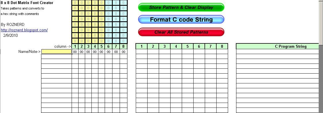 LED Scolling Dot Matrix Font & Graphics Generator 5x8 5x7 8x8 : 6 Steps ...