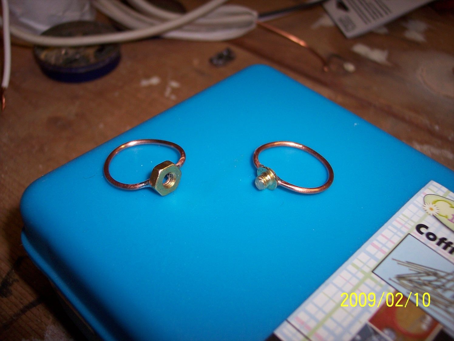 Handyman's Valentine Gift - Screw-Nut Rings Pair - Home Made in 15 Mins ...