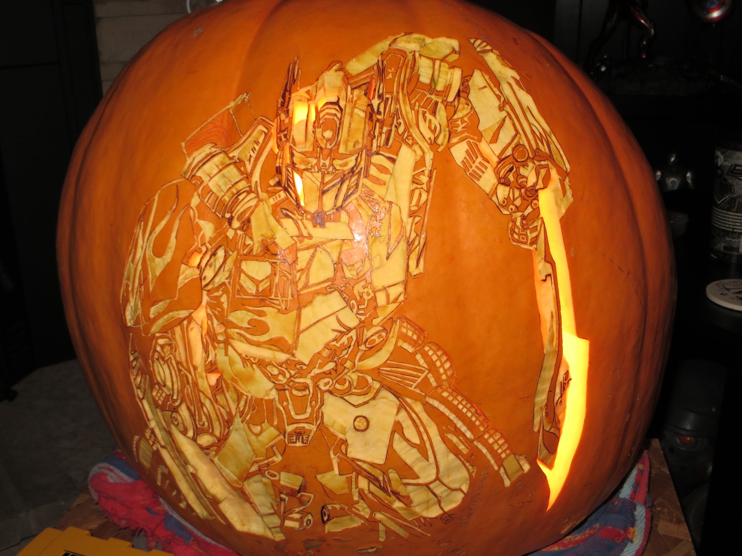 Optimus Prime Pumpkin Stencil