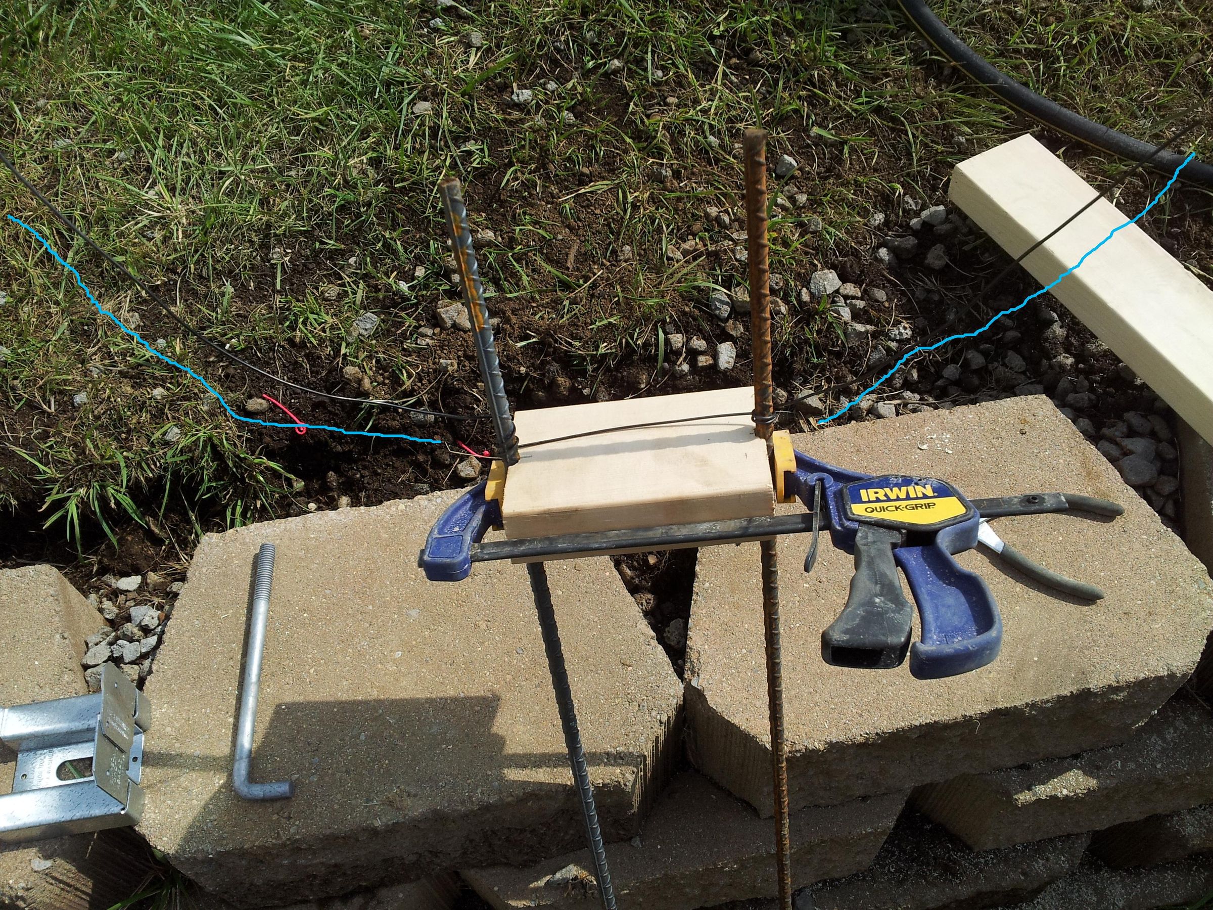 Simple Rig for Spacing & Hanging Rebar in a Post Hole : 6 Steps ...