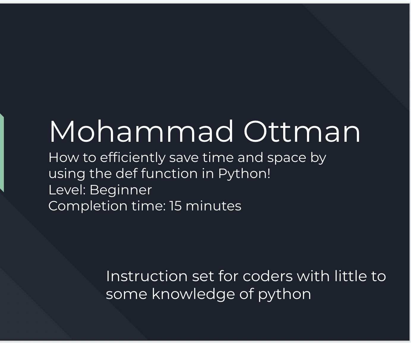 How To The Define Functions In Python To Save Space And Time 7 Steps Instructables 7186
