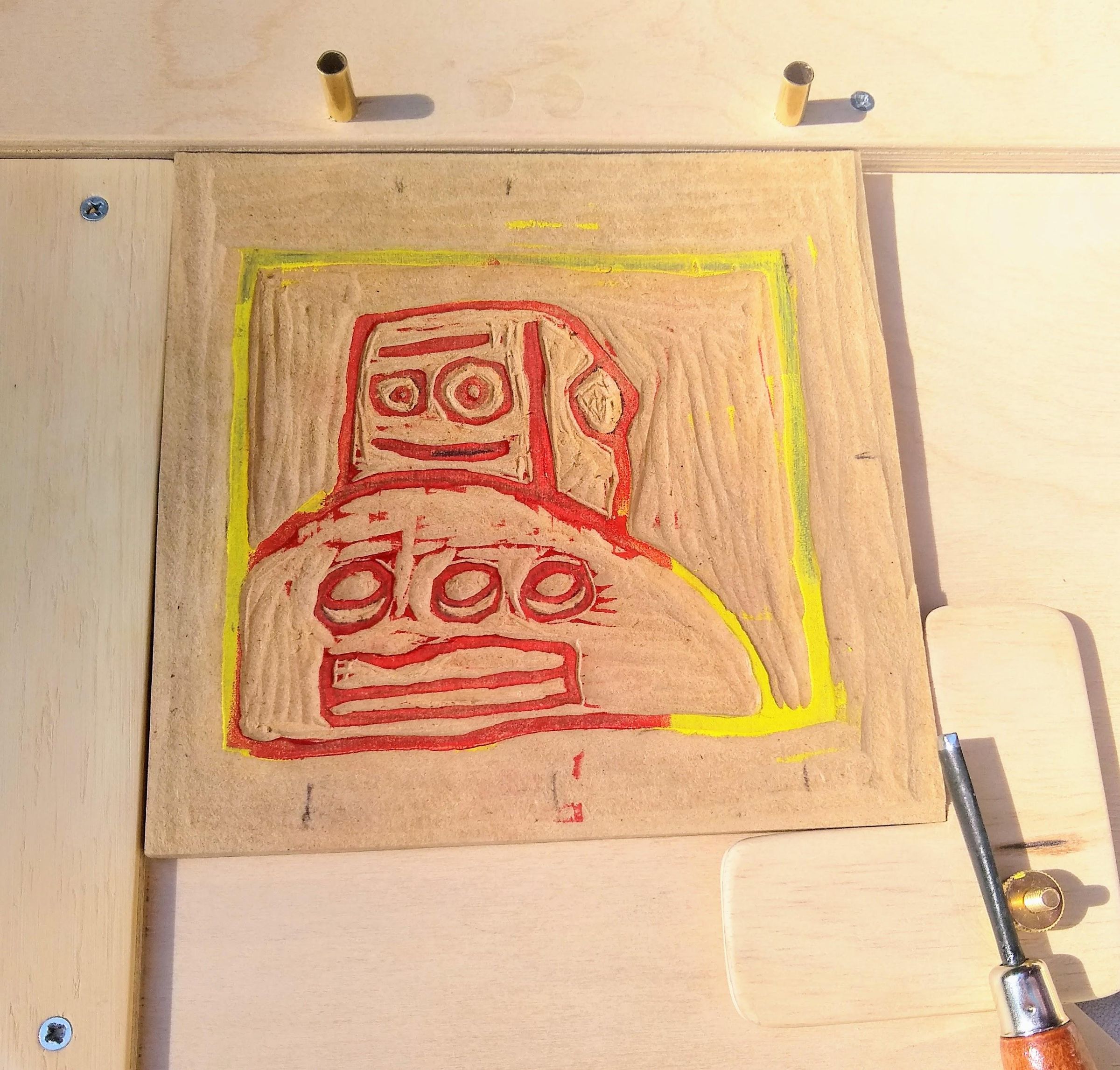 Woodcut & Linocut Printmaking Registration Jig : 10 Steps (with ...