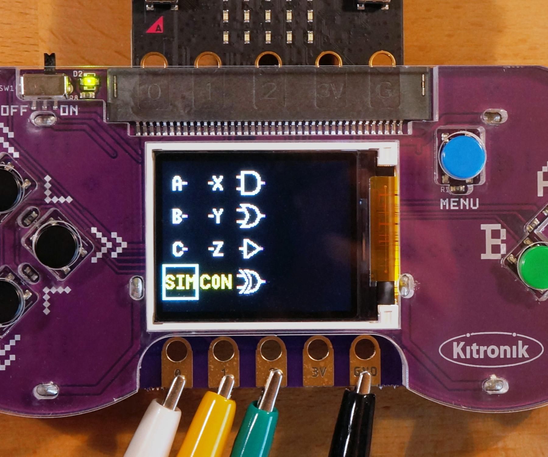 Logic Gate Simulator on Kitronik ARCADE for Micro:bit in MakeCode ...