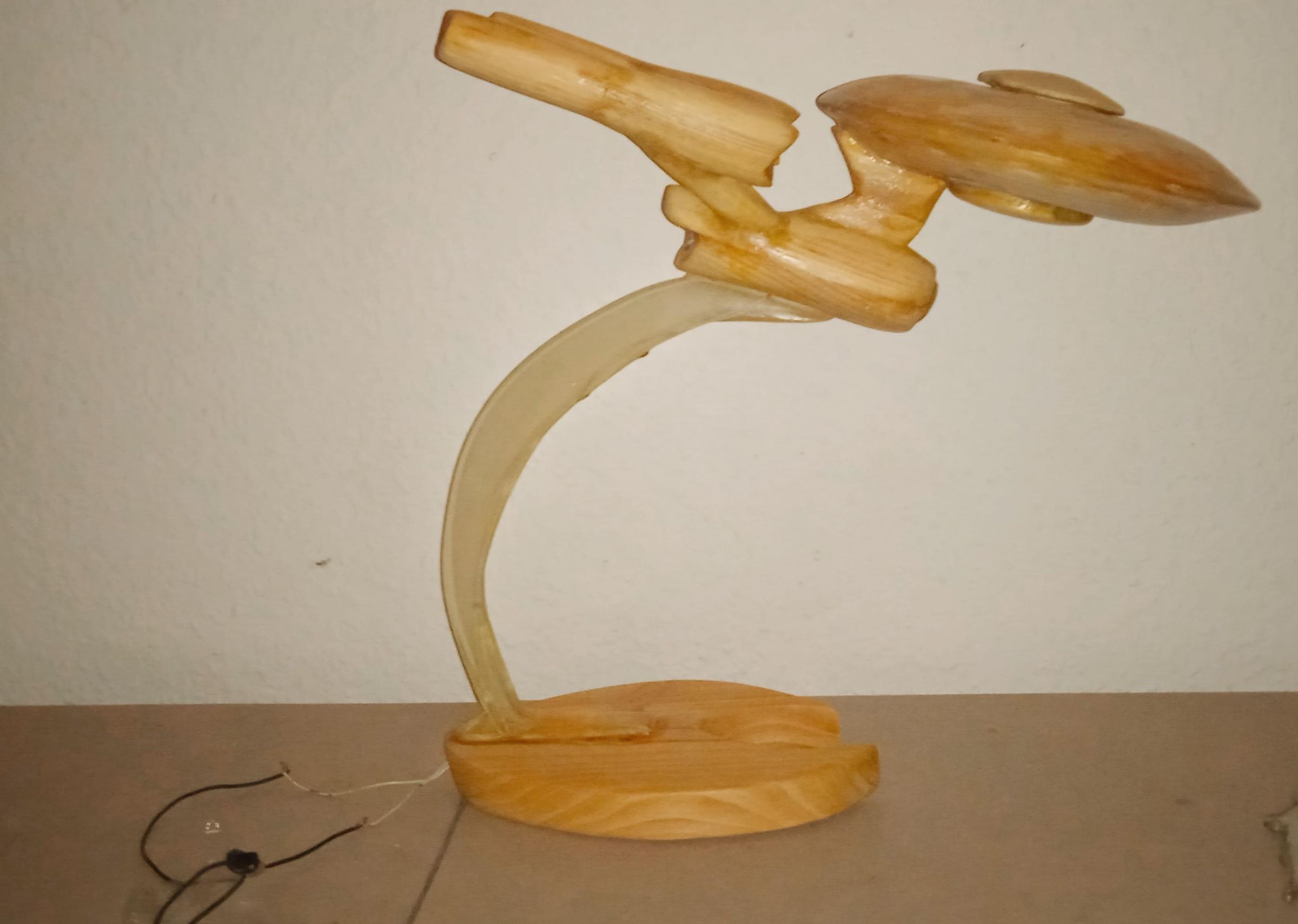 Making an Amazing Wooden Spaceship Table Lamp : 12 Steps (with Pictures ...