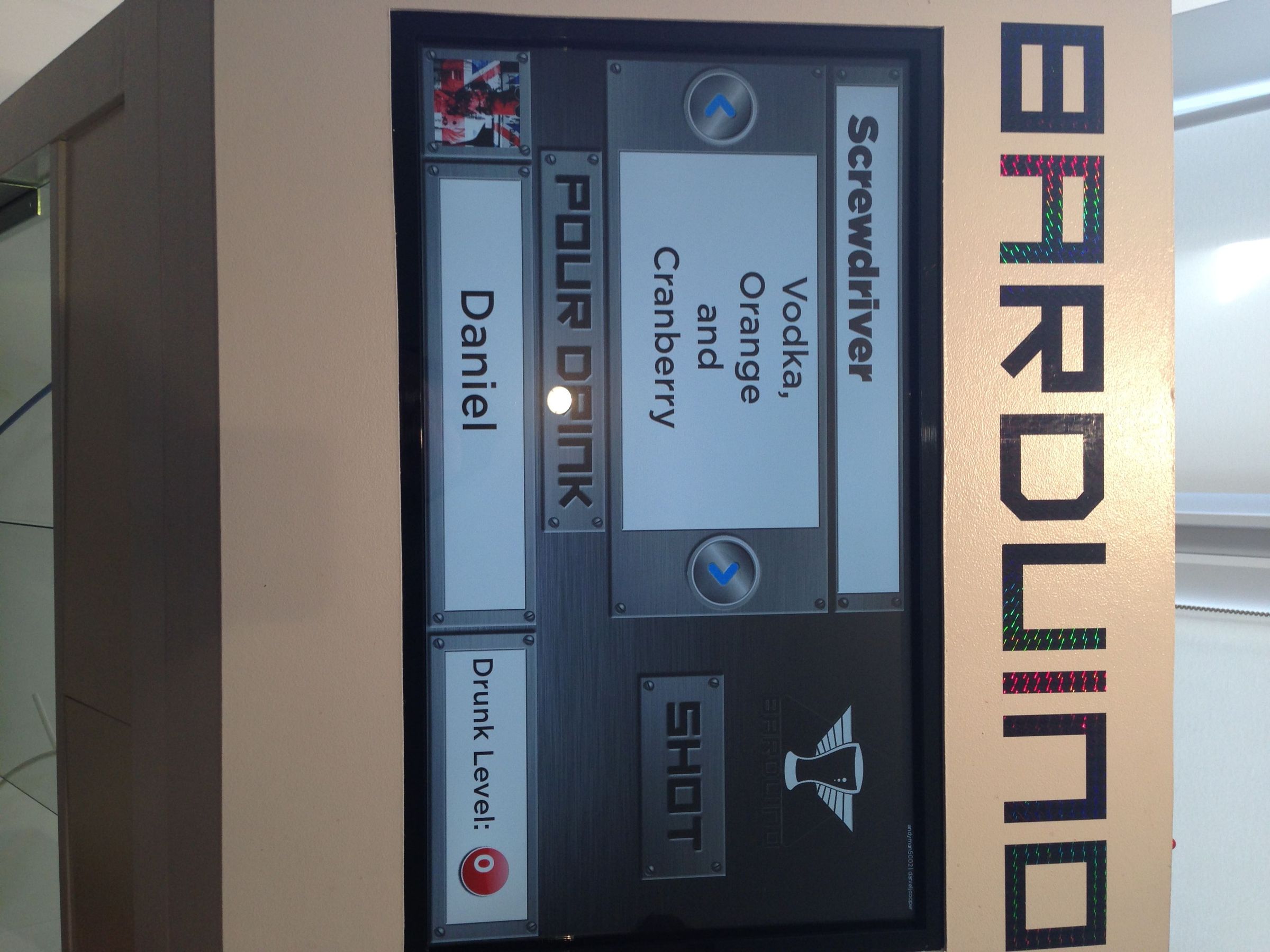 RFID Touch Screen Automated Bar Barduino V2.0 With Facebook : 5 Steps ...