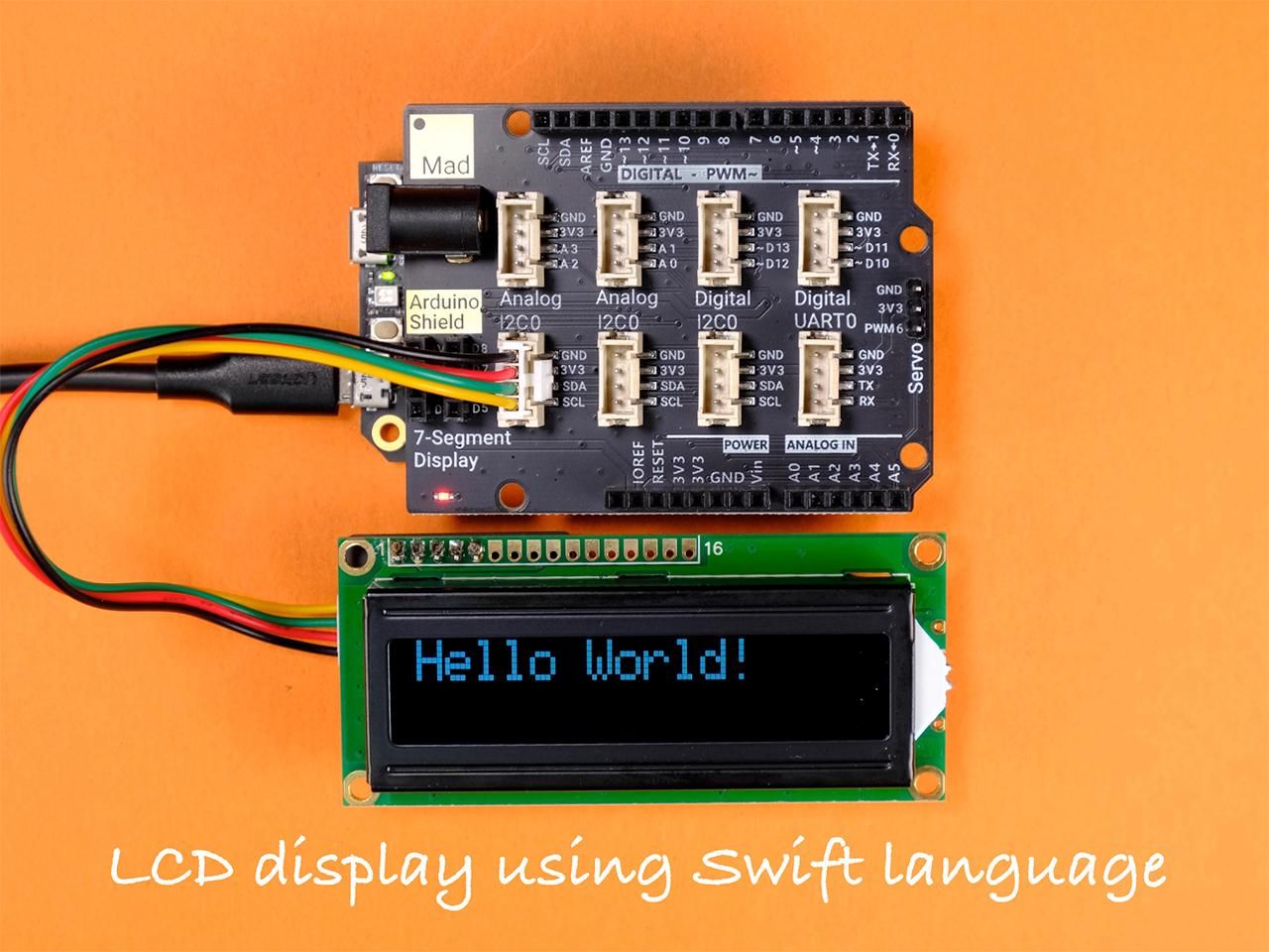 Display "Hello World" on 16x2 LCD Using Swift Language : 7 Steps ...
