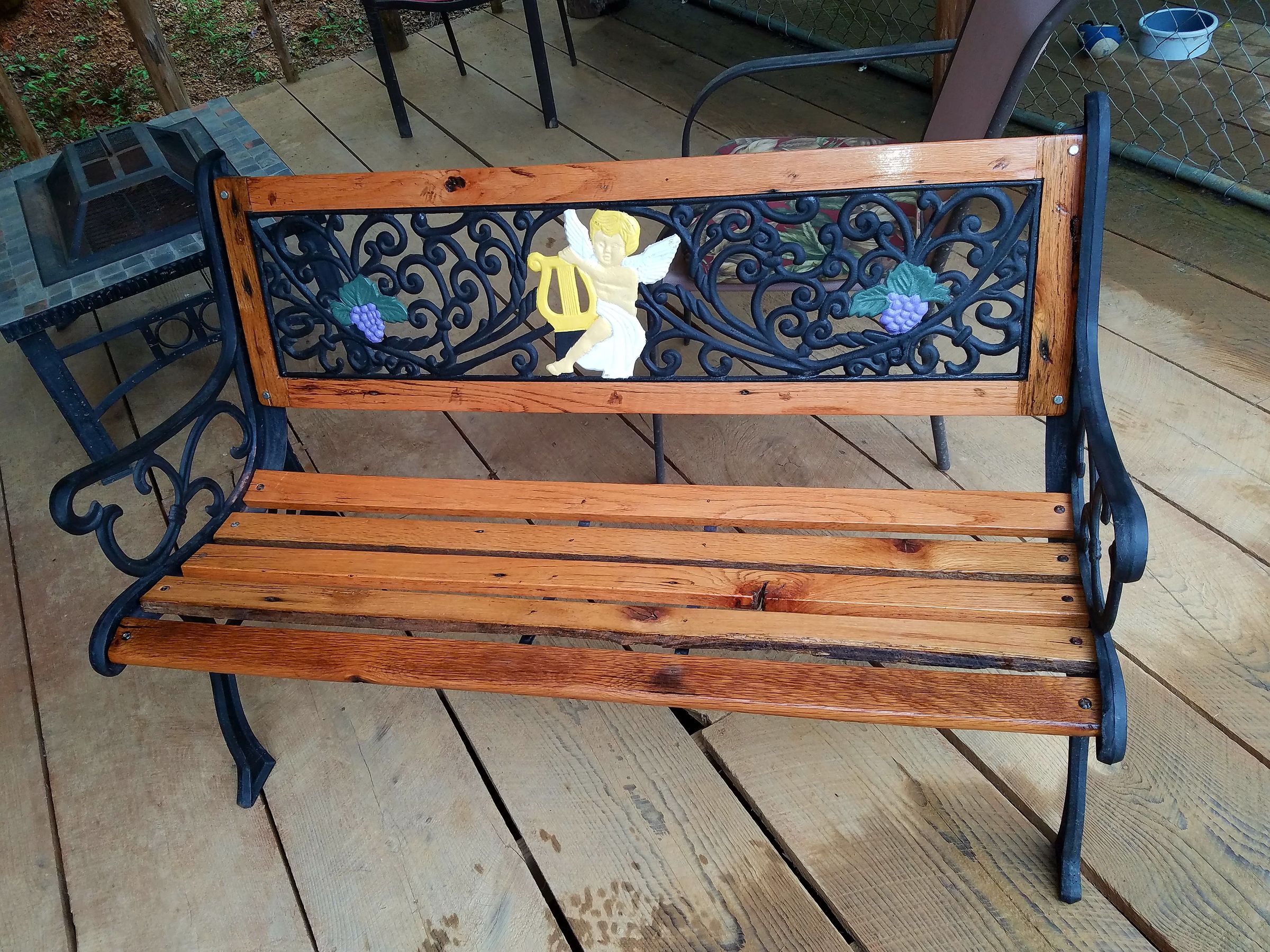 Restored Vintage Cast Iron Angel Garden Bench : 16 Steps (with Pictures ...