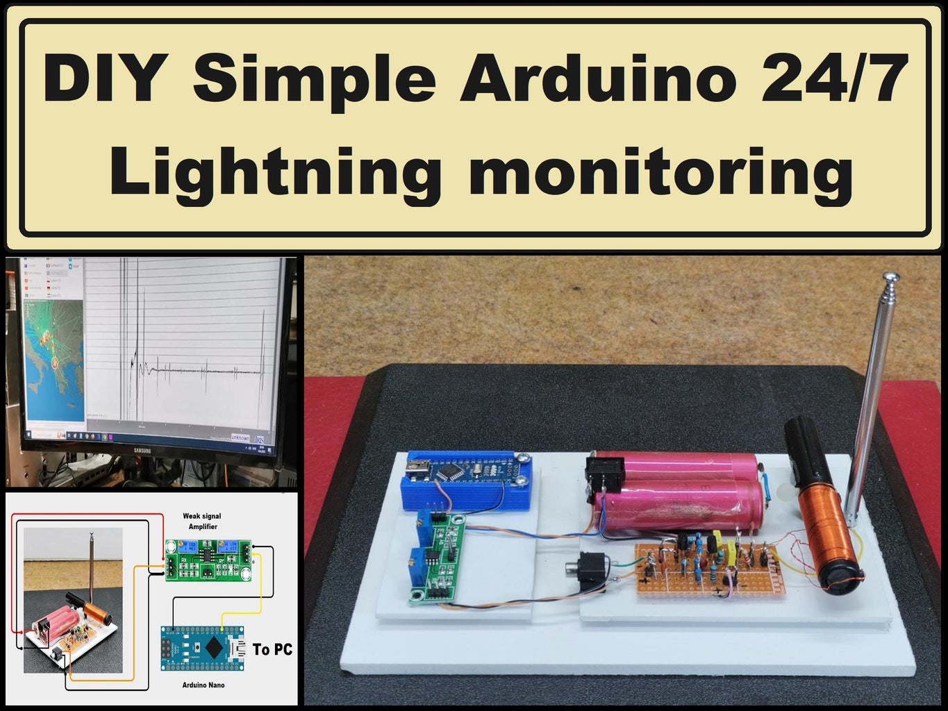 Diy Simple Arduino 24 7 Lightning Monitoring System With Graph And Data Logging 5 Steps With