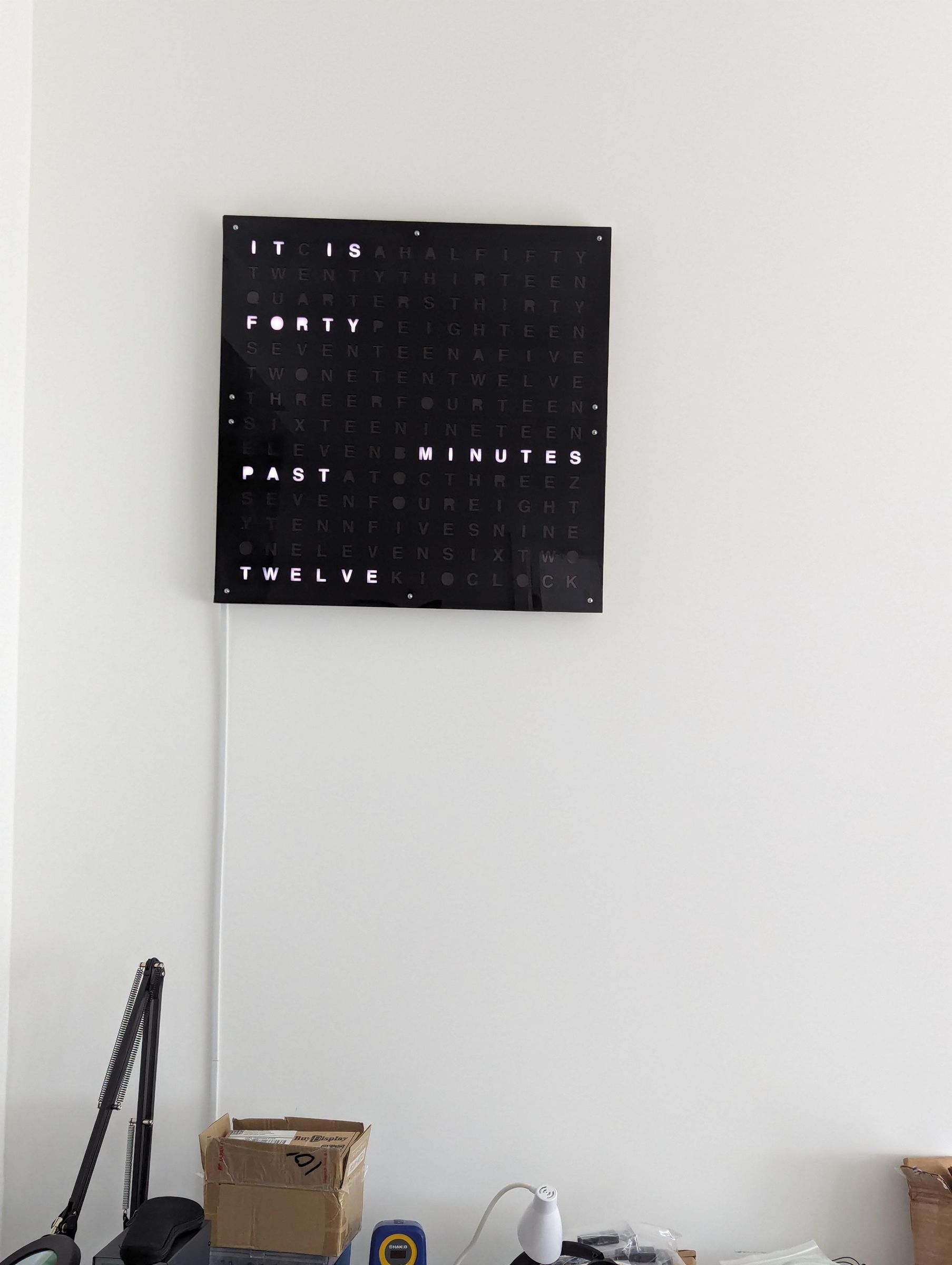 Ultra Thin Minimalistic LED Word Clock : 5 Steps (with Pictures ...
