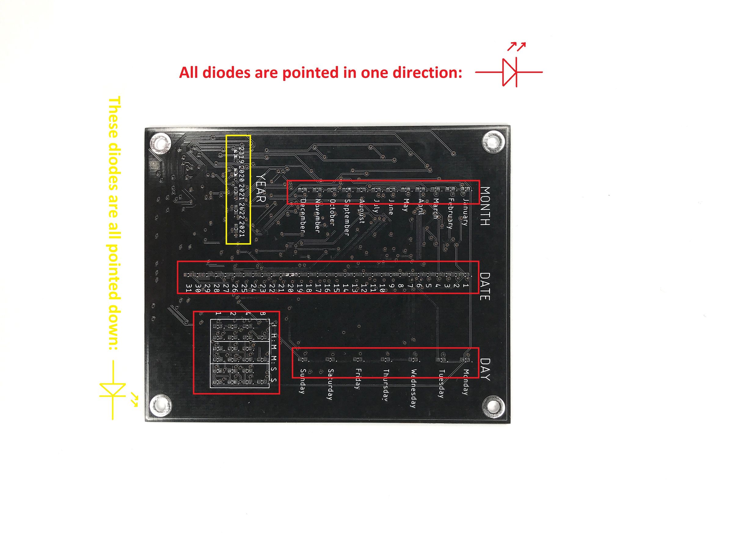 5$ PCB CALENDAR WITH BINARY CLOCK : 7 Steps (with Pictures) - Instructables