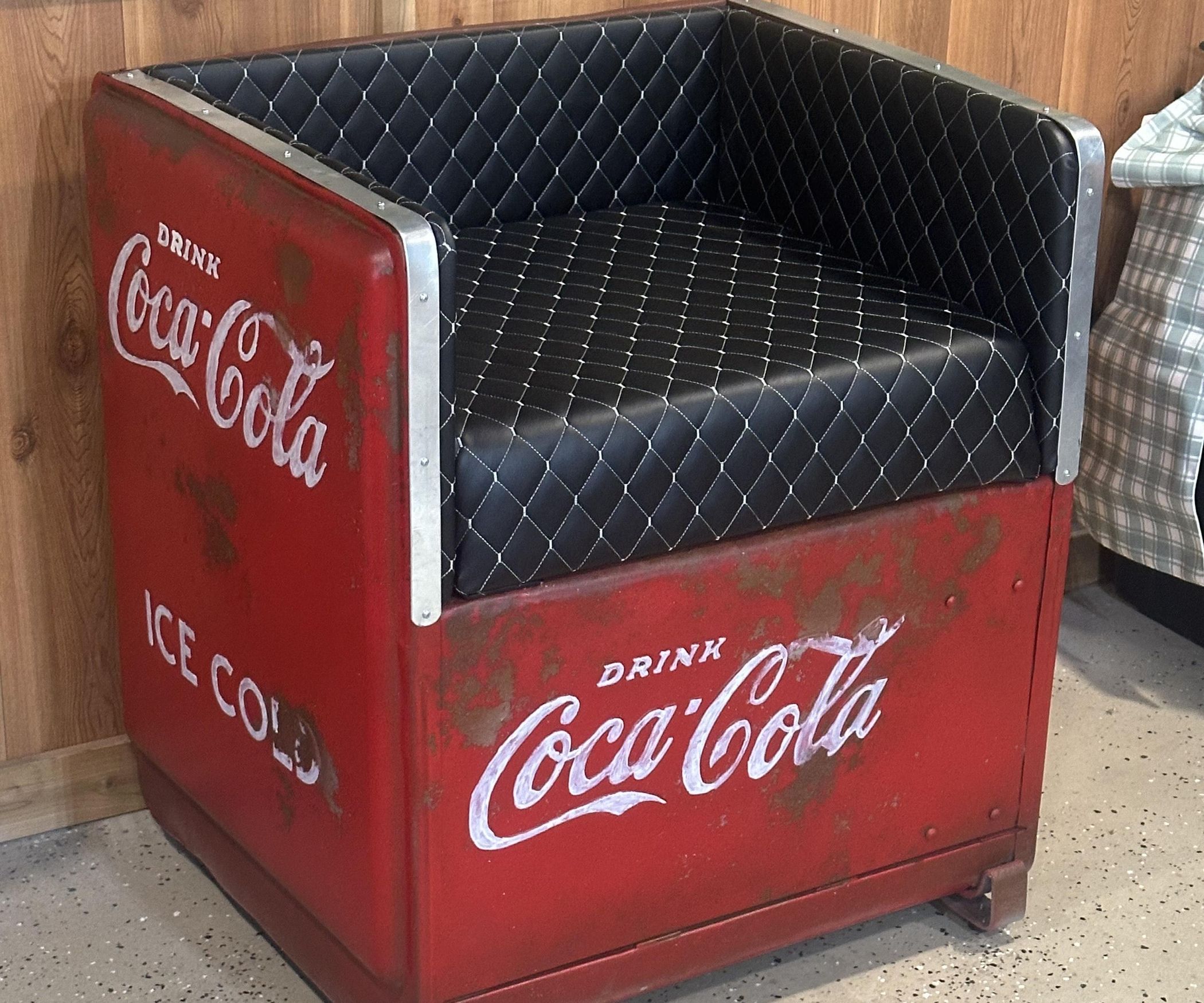 Repurposed Coca Cola Bench From Vintage Cooler : 15 Steps (with ...