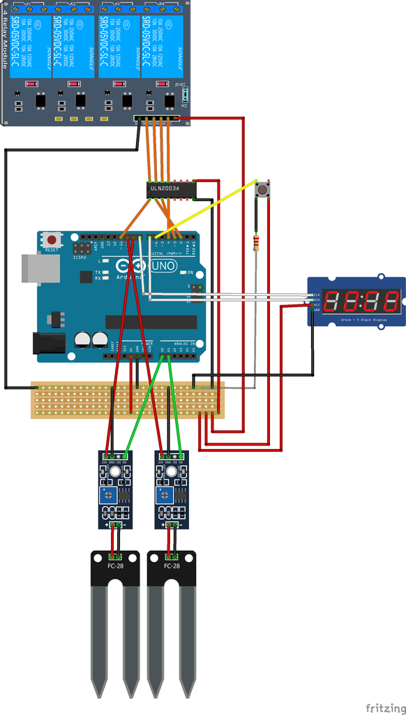 Arduino Home Irrigation System With A 7 Segment Display 4 Steps With Pictures Instructables
