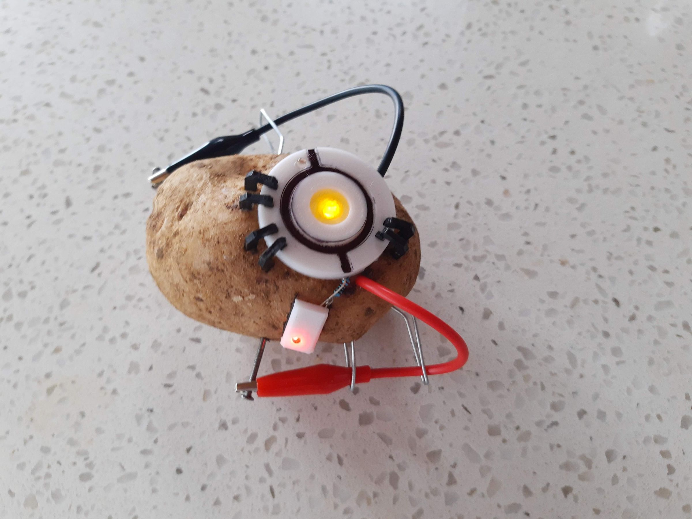 GLaDOS Potato Replica (with Lights) : 5 Steps (with Pictures ...