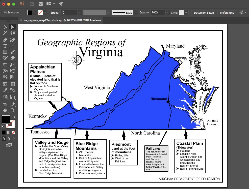 5 Regions Of Virginia