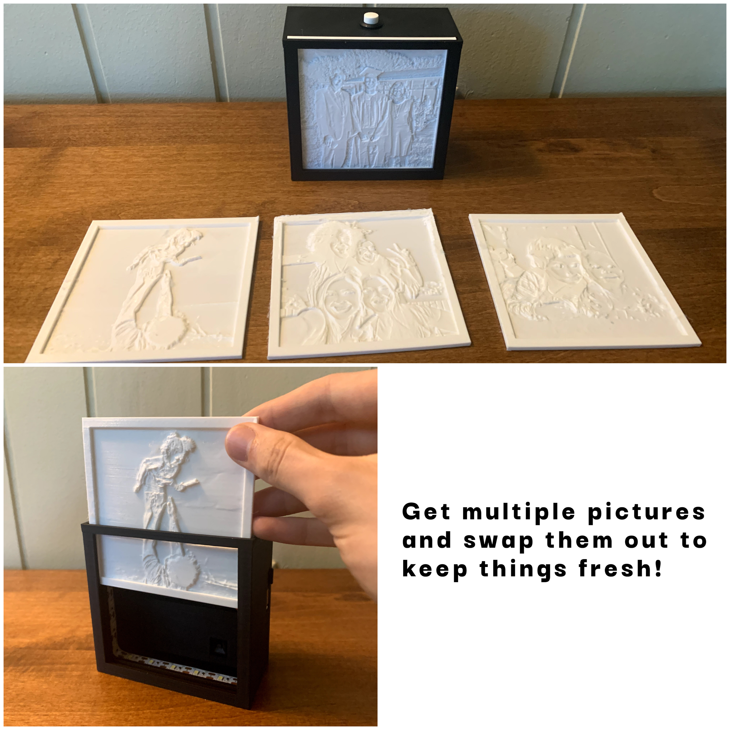 LithoBox | Customizable Gift Photo LED Music Box Lithophane | Customize ...