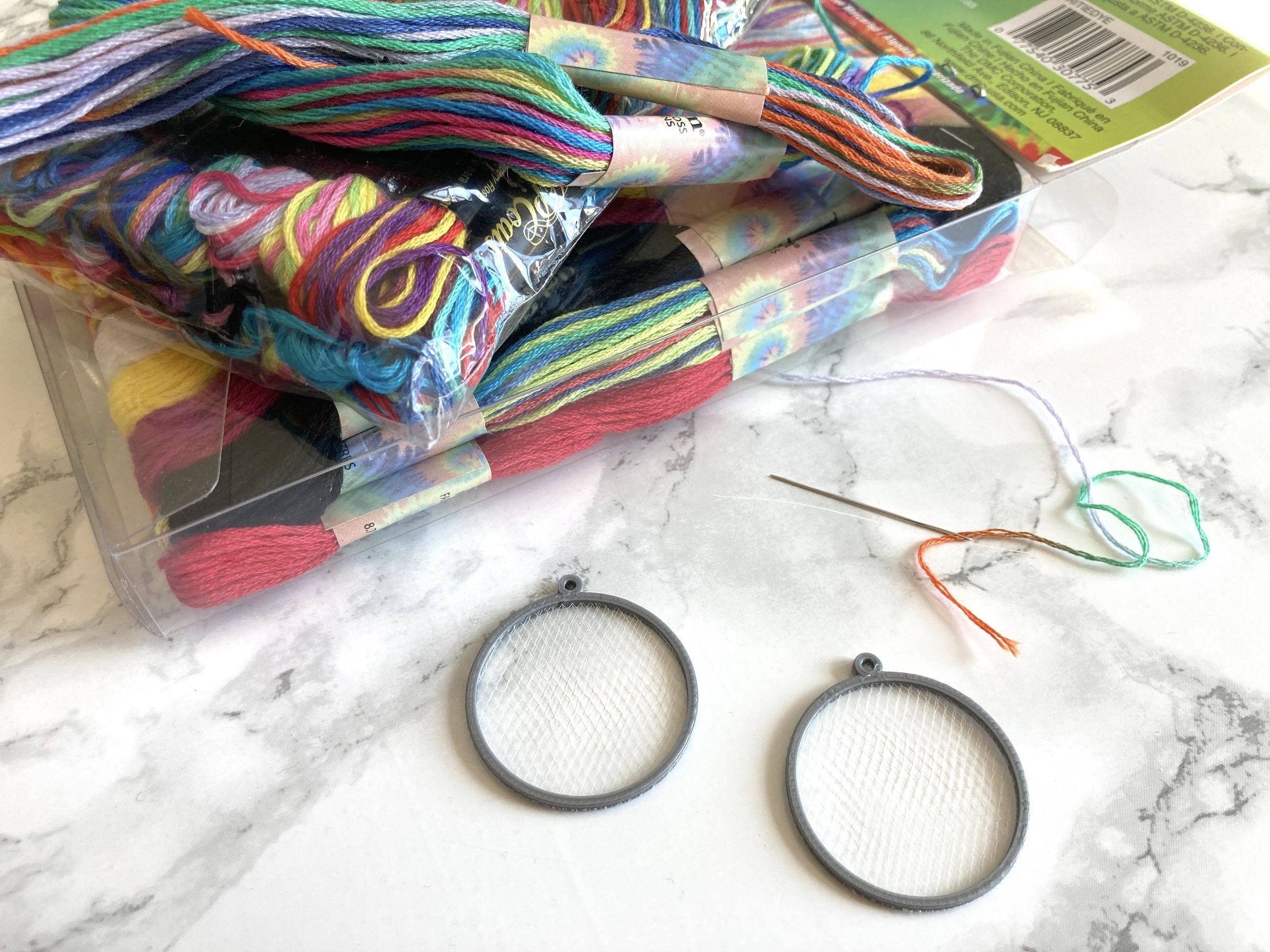 Simple Embroidered Earrings With 3D Printed Frames : 4 Steps (with ...
