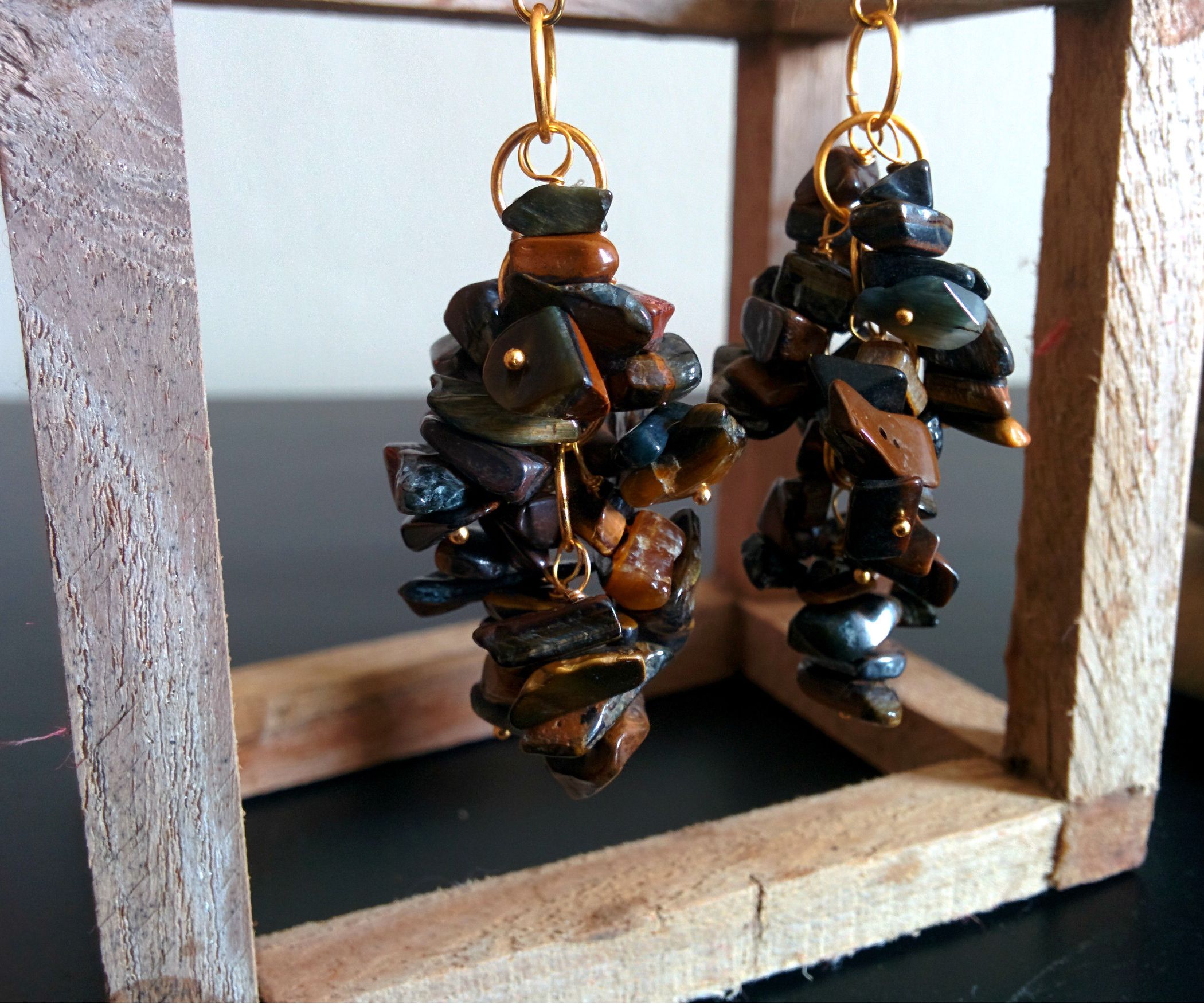 How to Create Stone Chips Cluster Earrings : 3 Steps (with Pictures ...