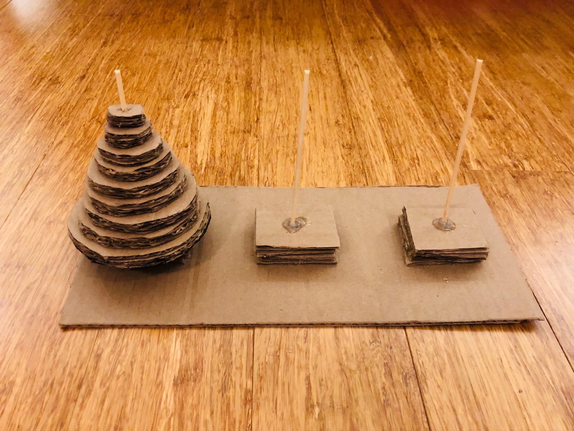 Tower of Hanoi Puzzle With Cardboard : 4 Steps - Instructables