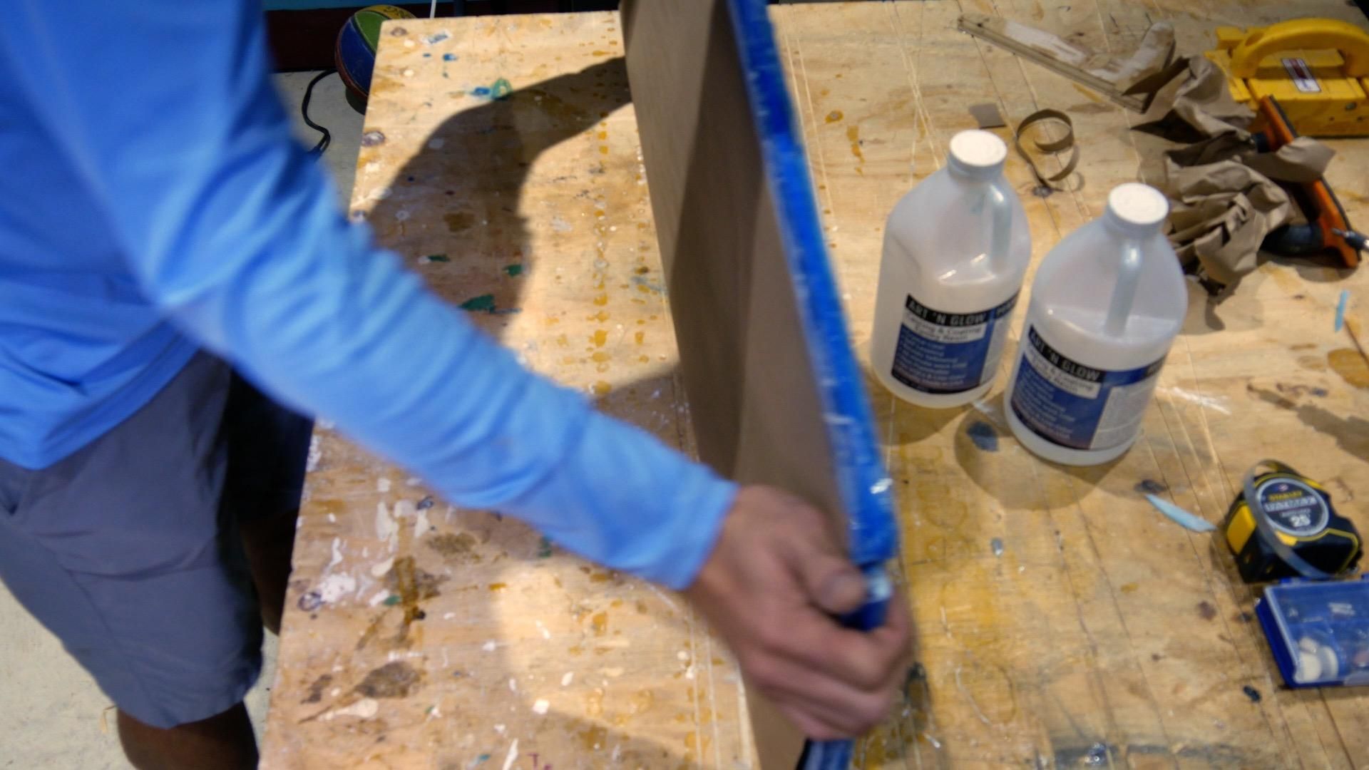 Surfboard Epoxy Table Using Reclaimed Wood : 17 Steps (with Pictures ...