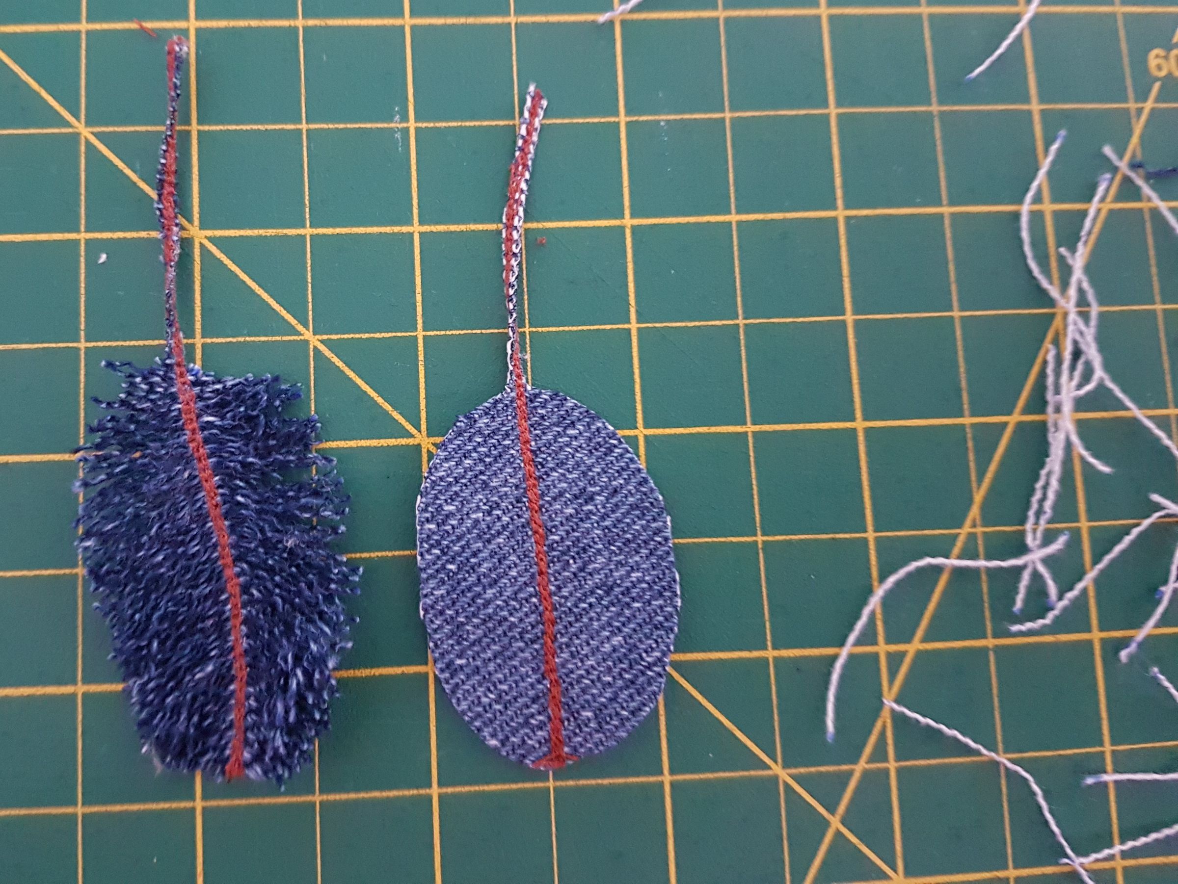 Denim Feather Earrings and Necklace : 16 Steps (with Pictures ...