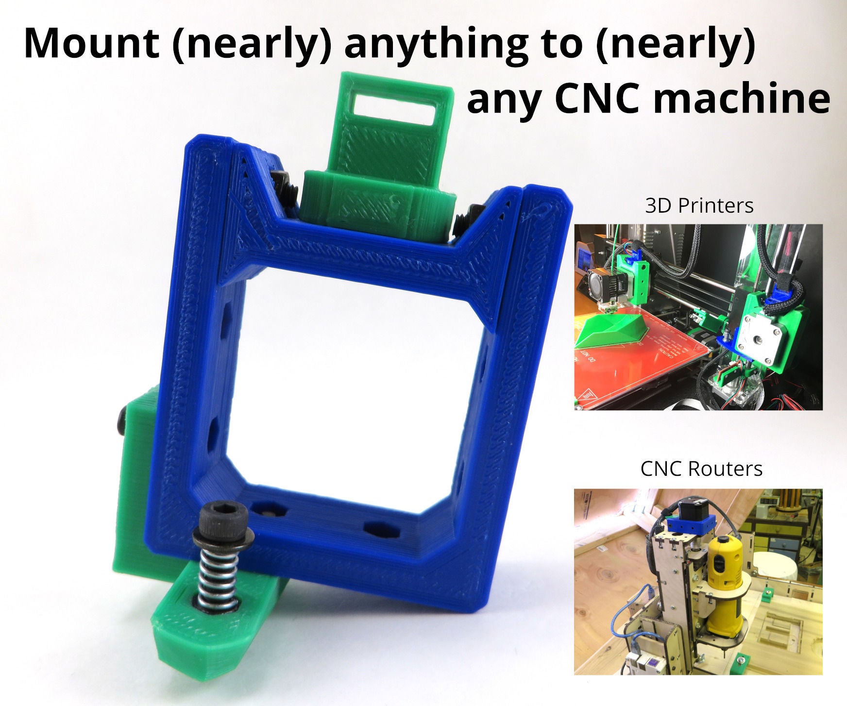 Mount (nearly) Anything to (nearly) Any 3D Printer or CNC Router : 5 ...
