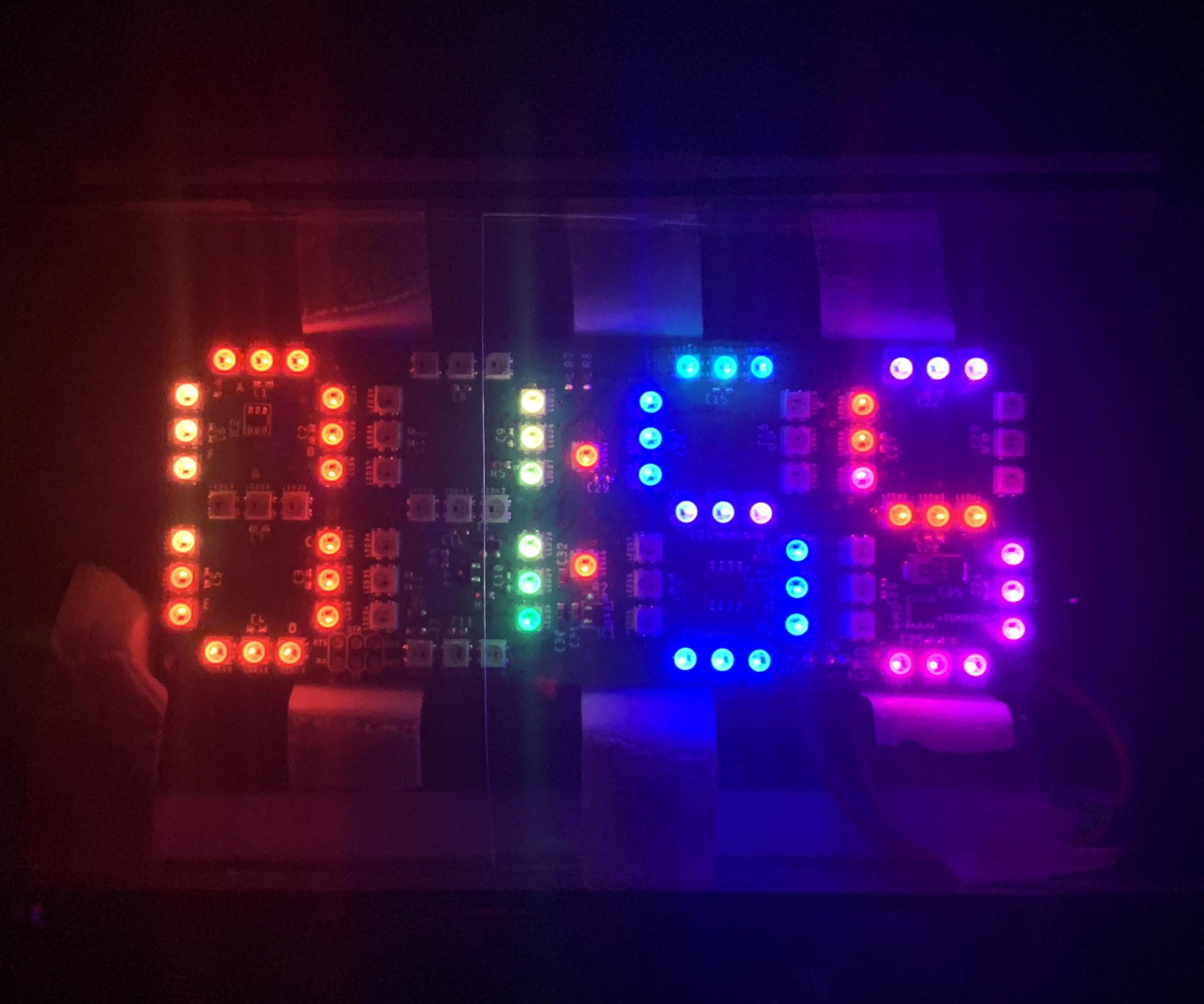 Rgb Led Clock 4 Steps Instructables