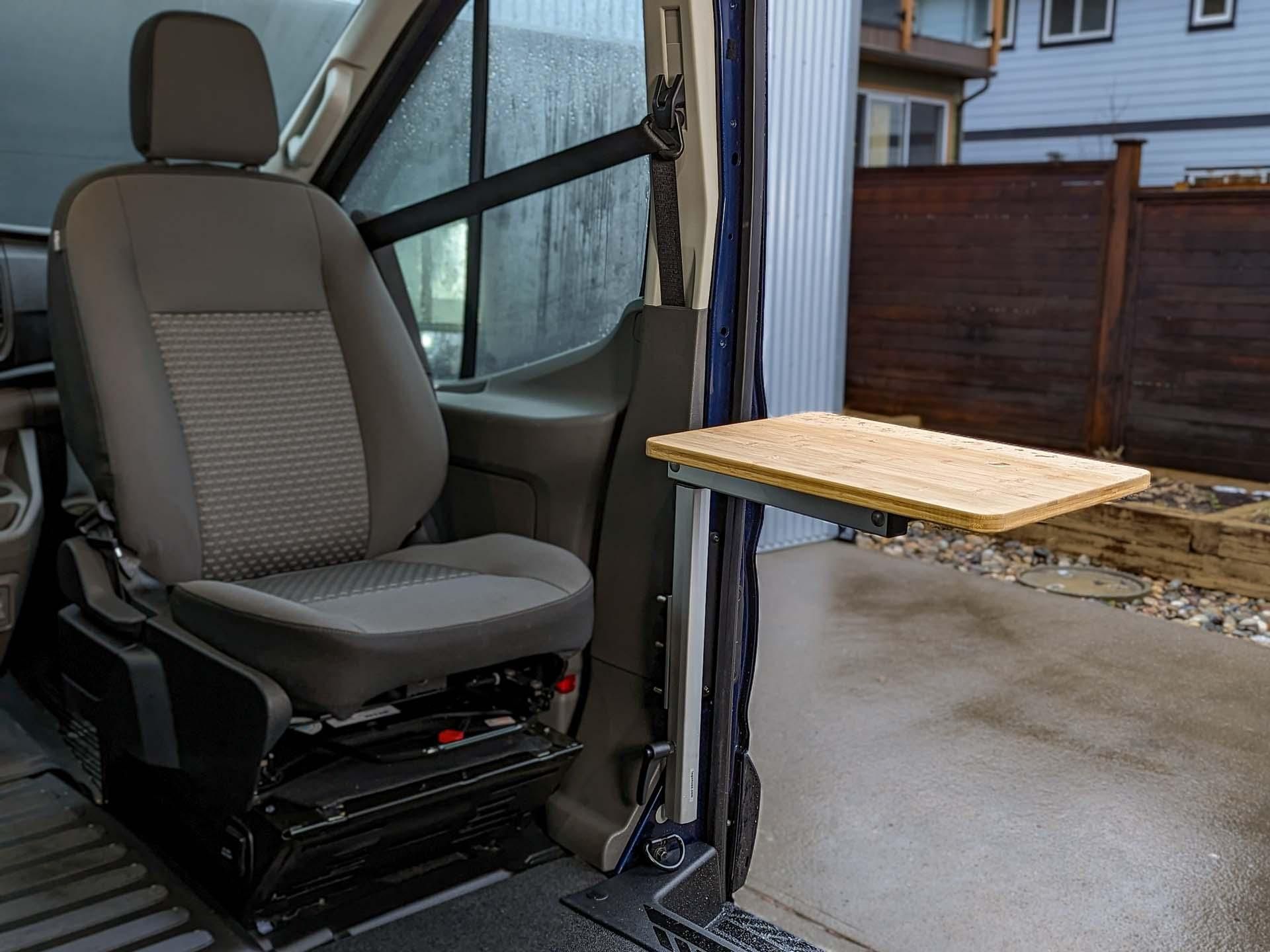 Modular Table to Passenger/Driver Seat of a Ford Transit Camper Van ...