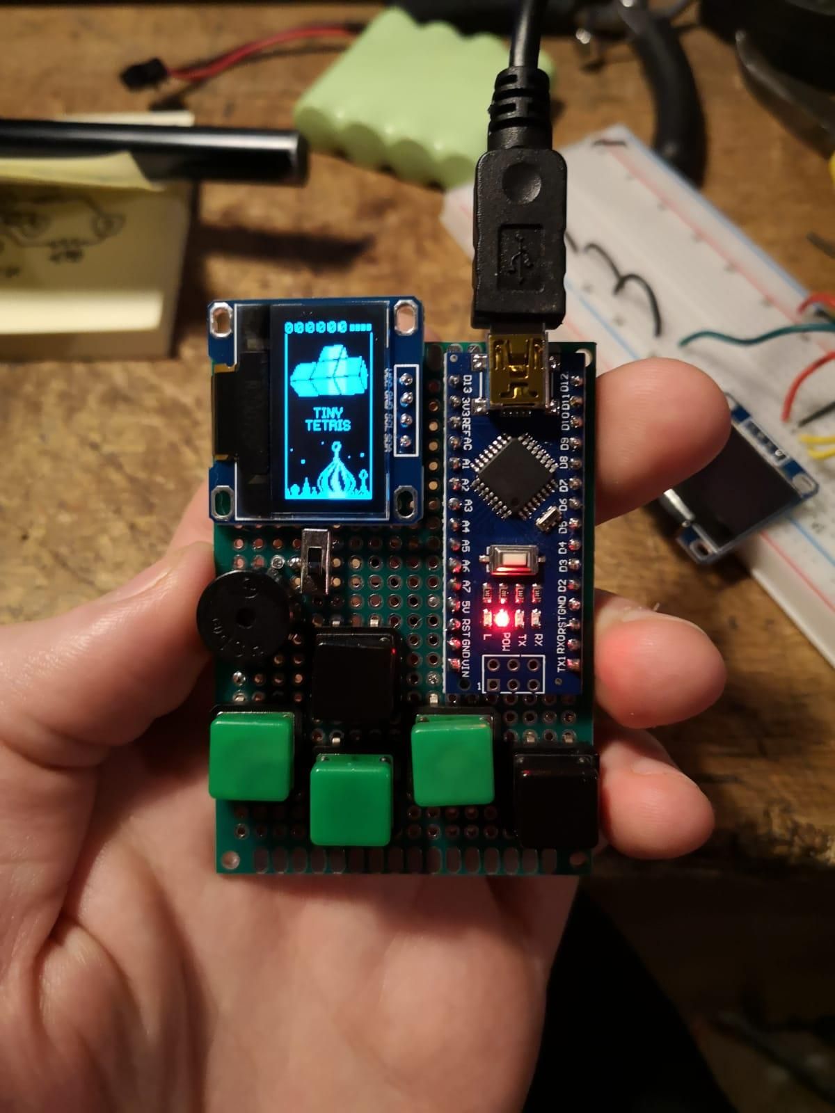 Tetris Clone With OLED SSD1306(I2C) for Arduino Nano / Uno : 5 Steps ...