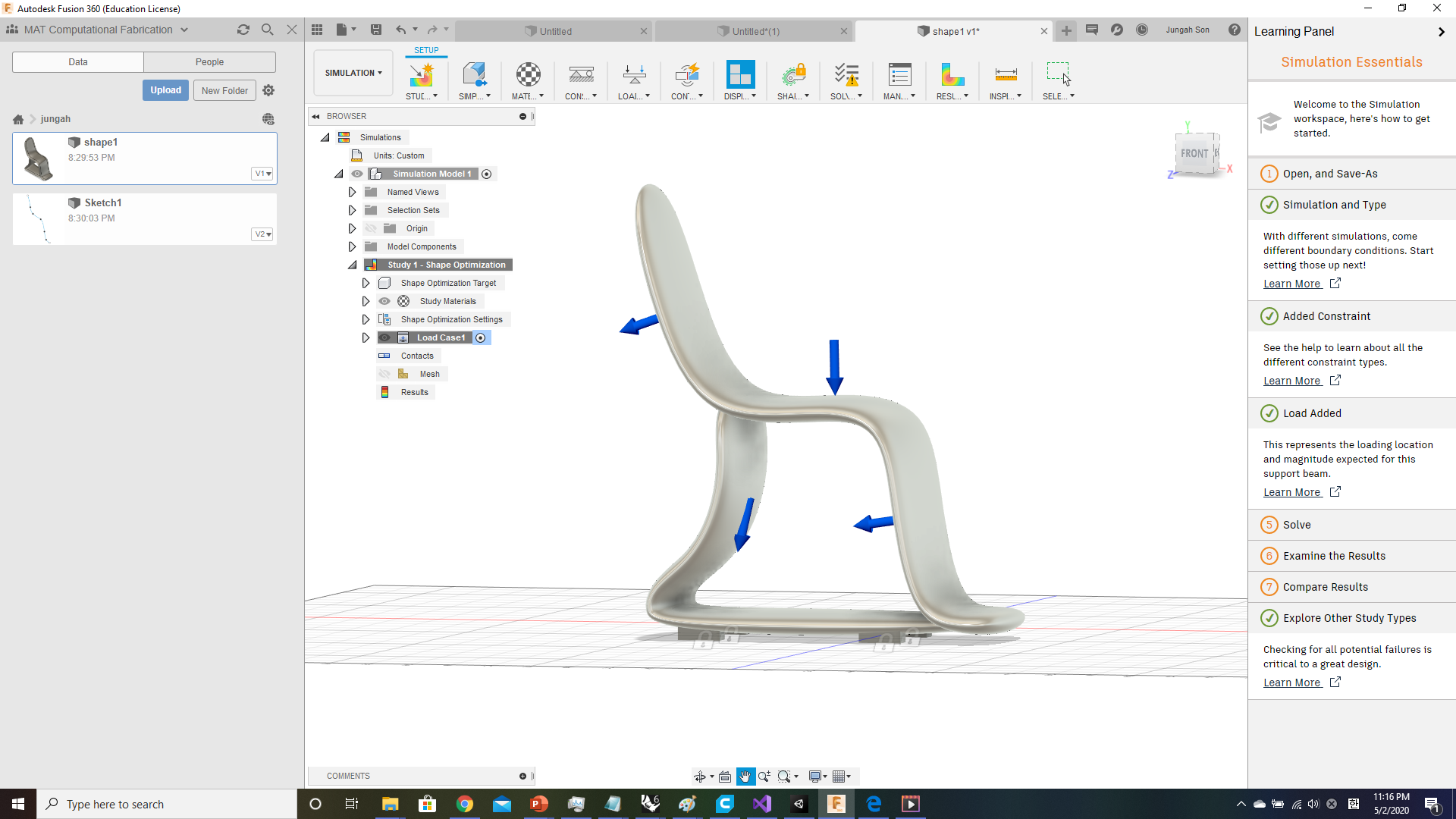 Week 5: Structurally Optimized or Generative Chair : 3 Steps ...