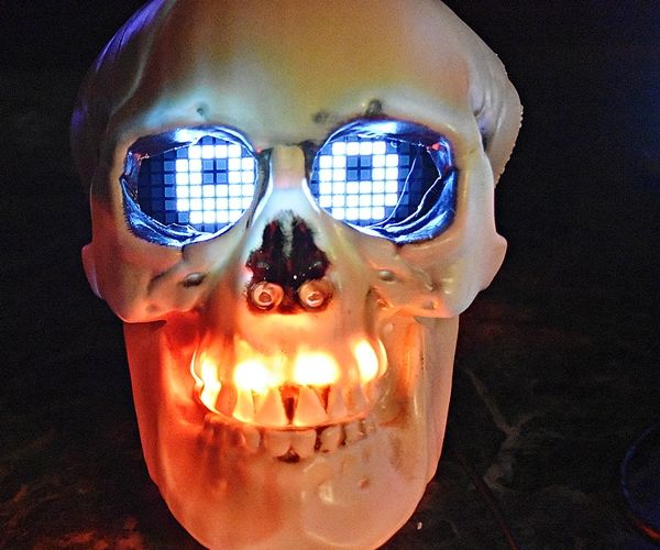 Halloween Project With Skull, Arduino, Blinking LEDs and Scrolling Eyes ...