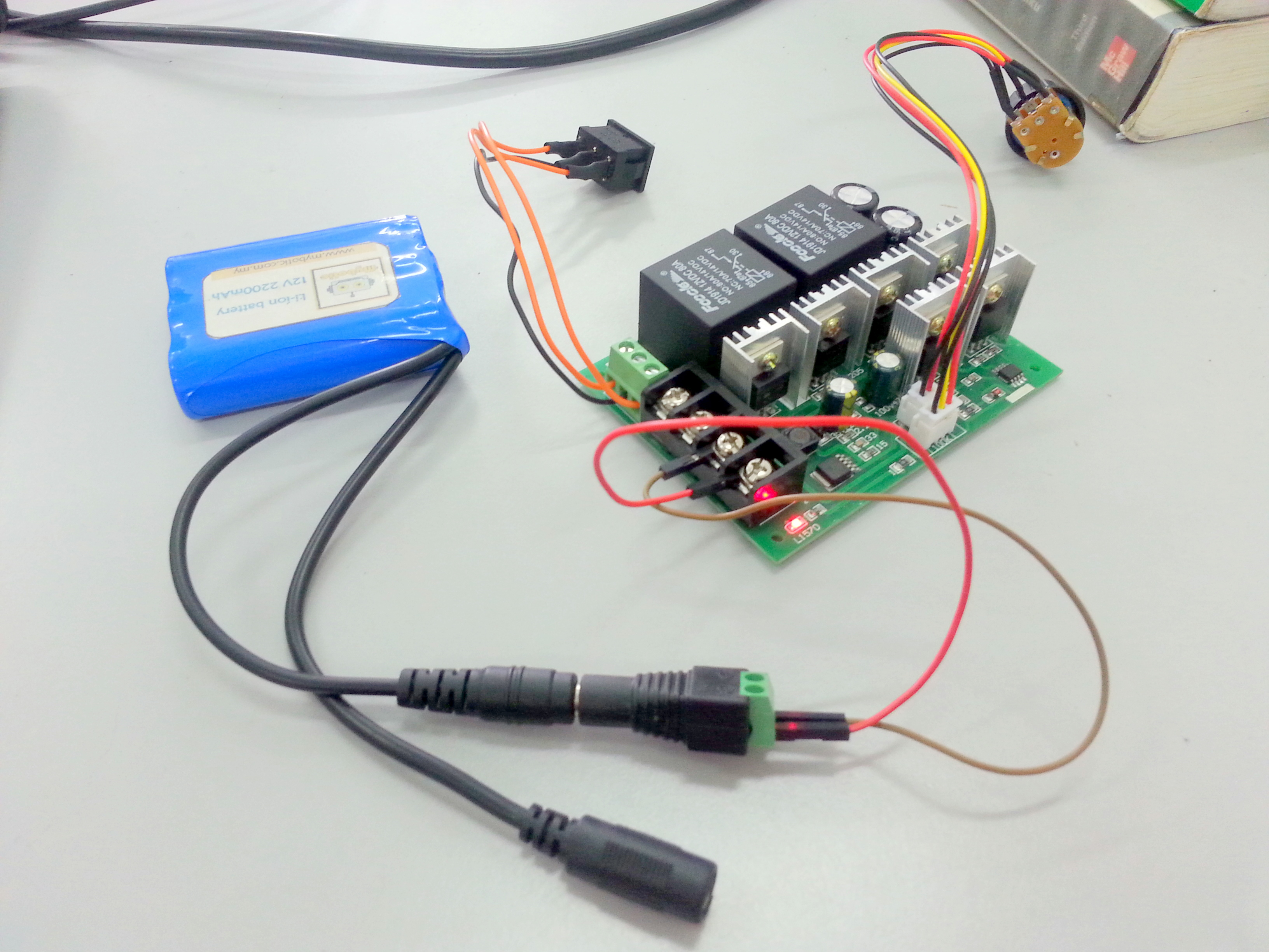 How to Use 40A Forward Reverse Speed Adjustable DC Motor Controller : 3 ...