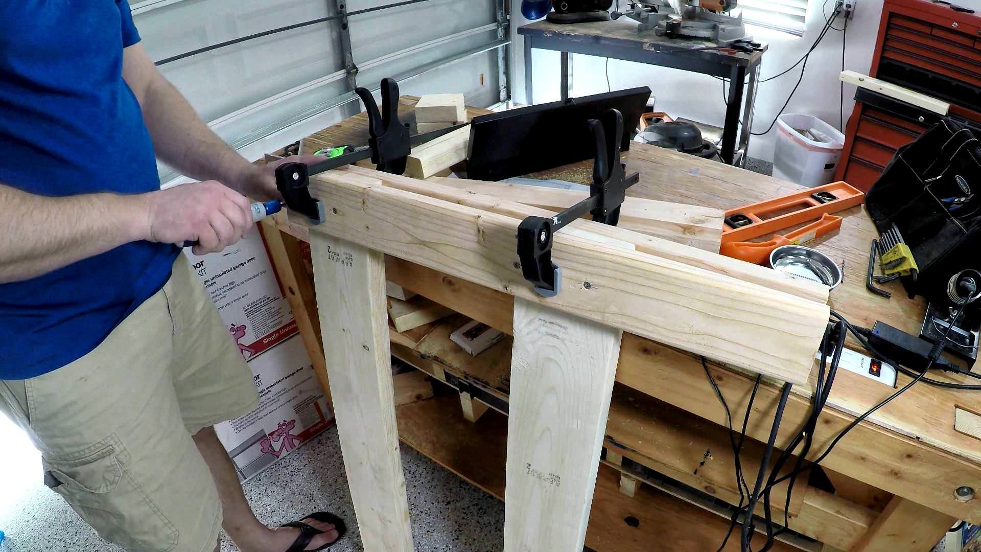 Massive Standing Desk With 2x4s and MDF Surface : 14 Steps (with ...