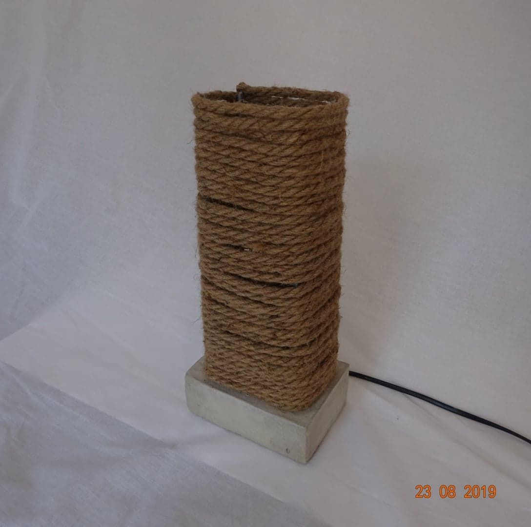 Concrete Base Rope Table Lamp : 5 Steps - Instructables