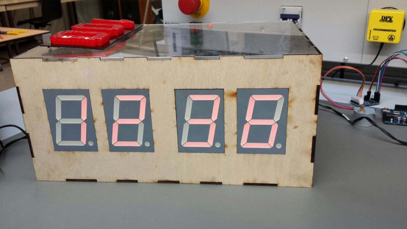 Arduino Real Time Clock Met Vier Grote 7-segment Displays : 7 Steps ...