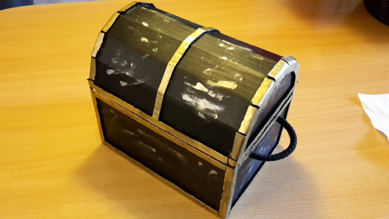 Easy Treasure Chest From Cardboard Box : 9 Steps (with Pictures ...