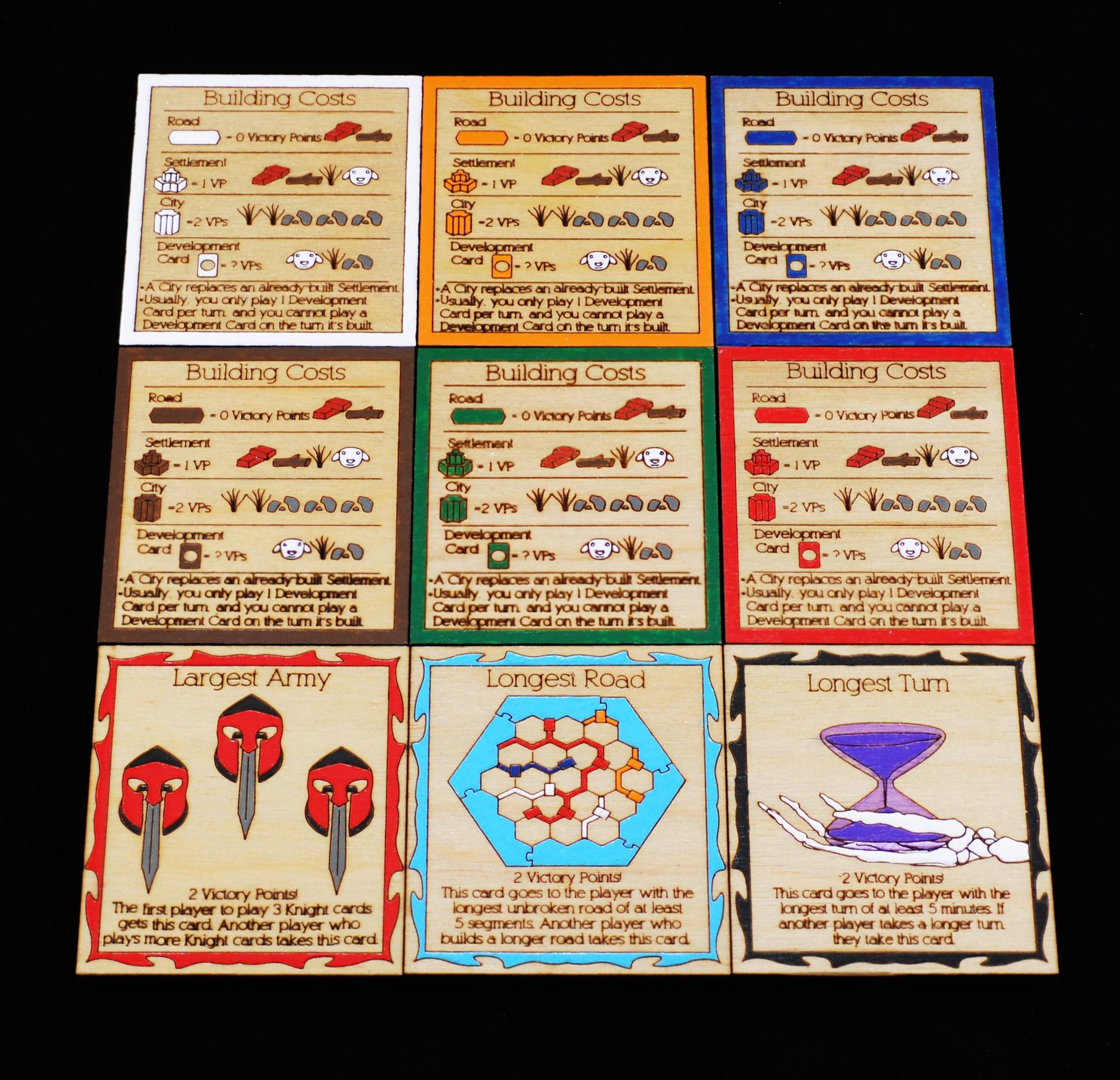 Laser-Cut Travel-Sized Catan Original and 5-6 Player Extension : 15 ...