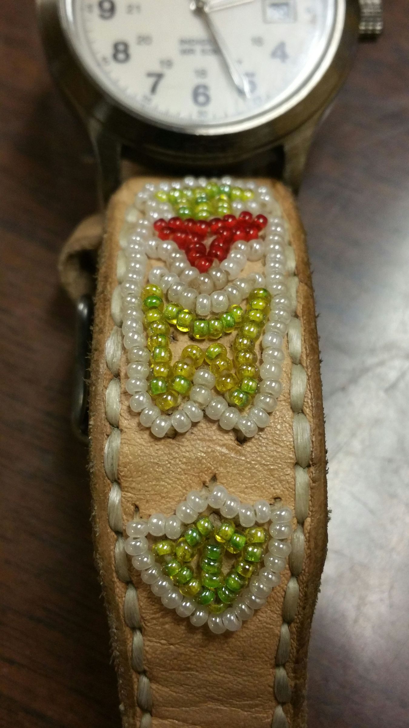 Beaded Leather Watch Band - Beading Tutorial : 14 Steps (with Pictures ...