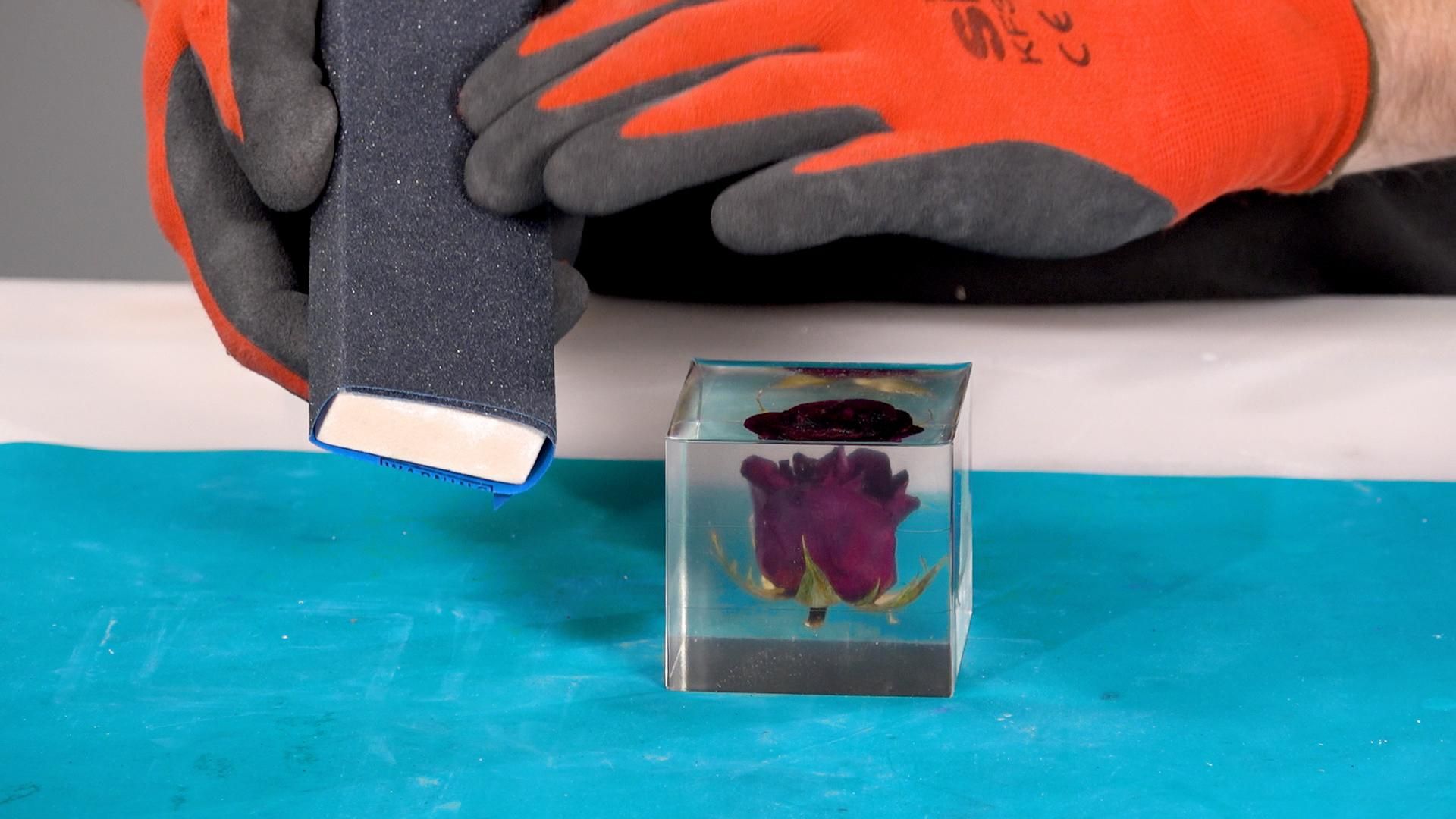 How to Cast Flowers in Epoxy Resin - DIY Resin Rose Paperweight! : 8 ...