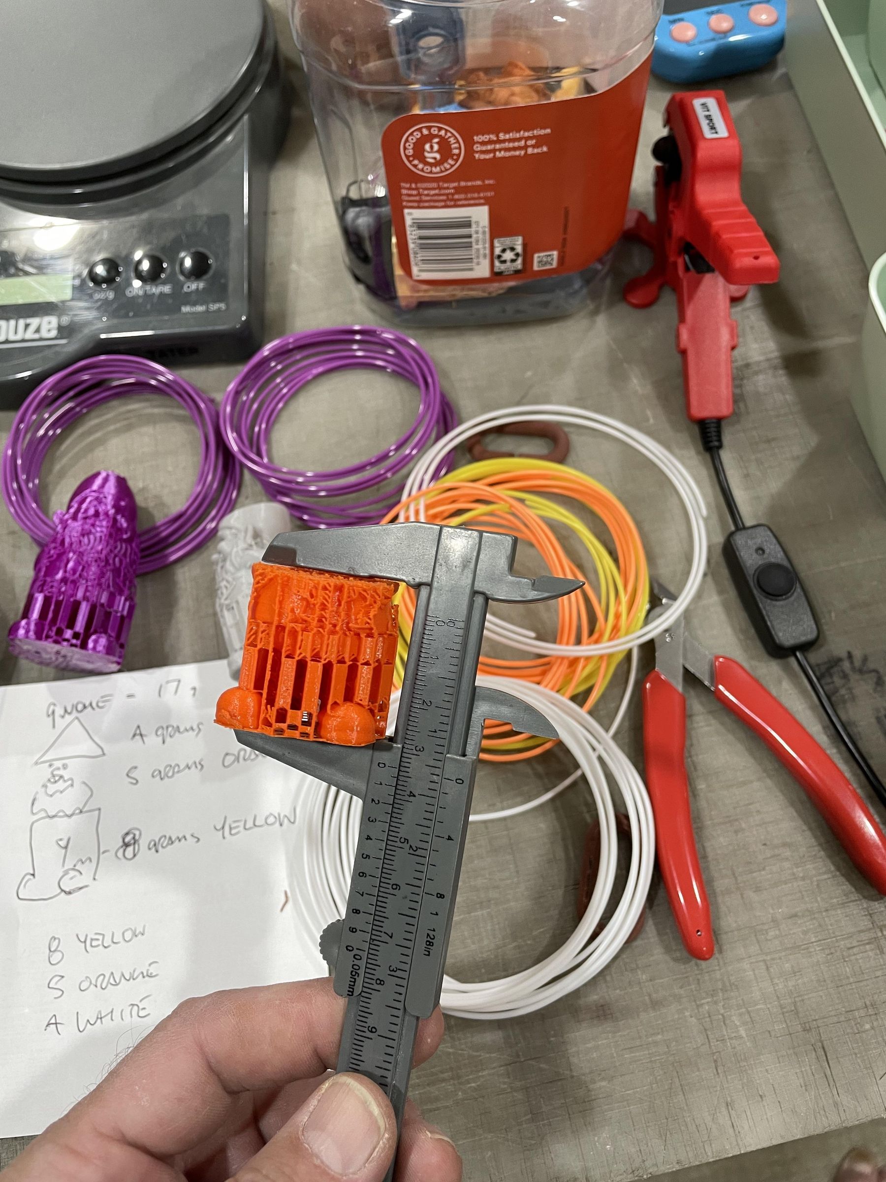 3D Printed Candy Corn Gnome With Filament Splicing : 3 Steps ...