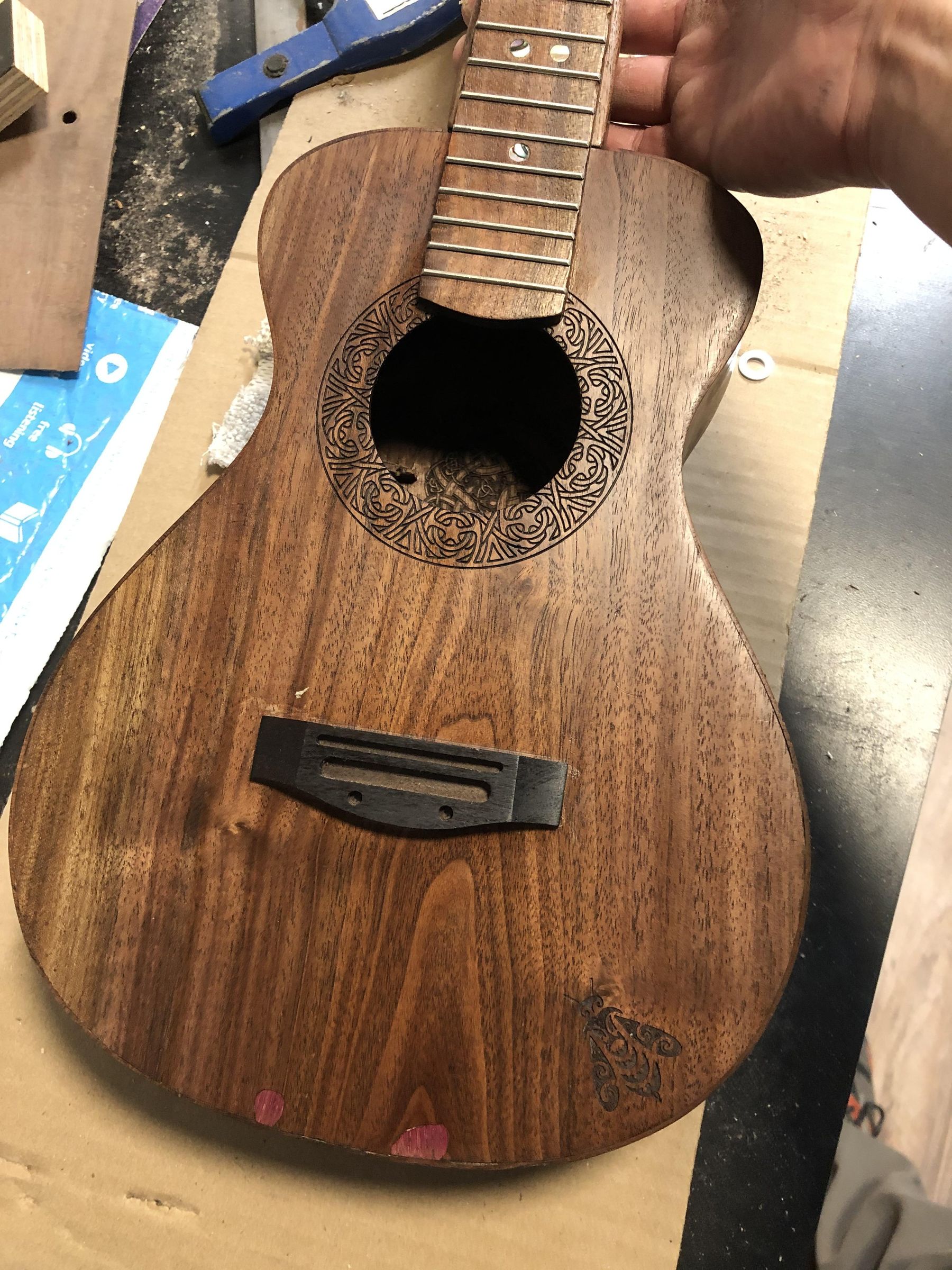 Solid Walnut Ukulele From Walnut Tree Using CNC/ Laser Cutter : 14 ...