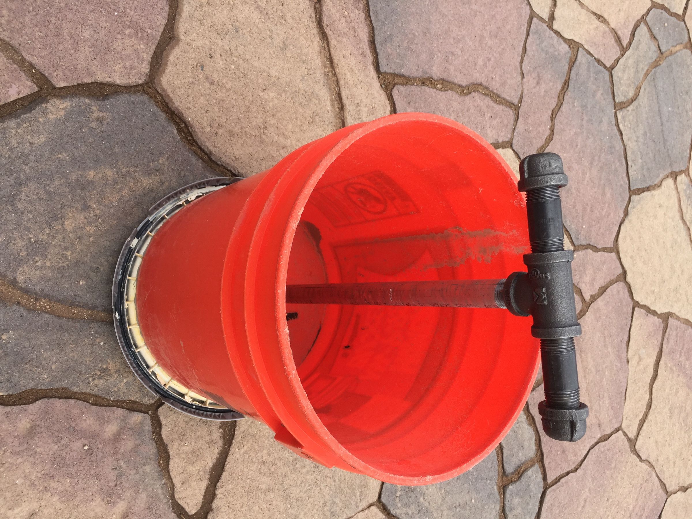 Bucket and Piping Repurposed Into Bucket With Support Pipe : 3 Steps ...