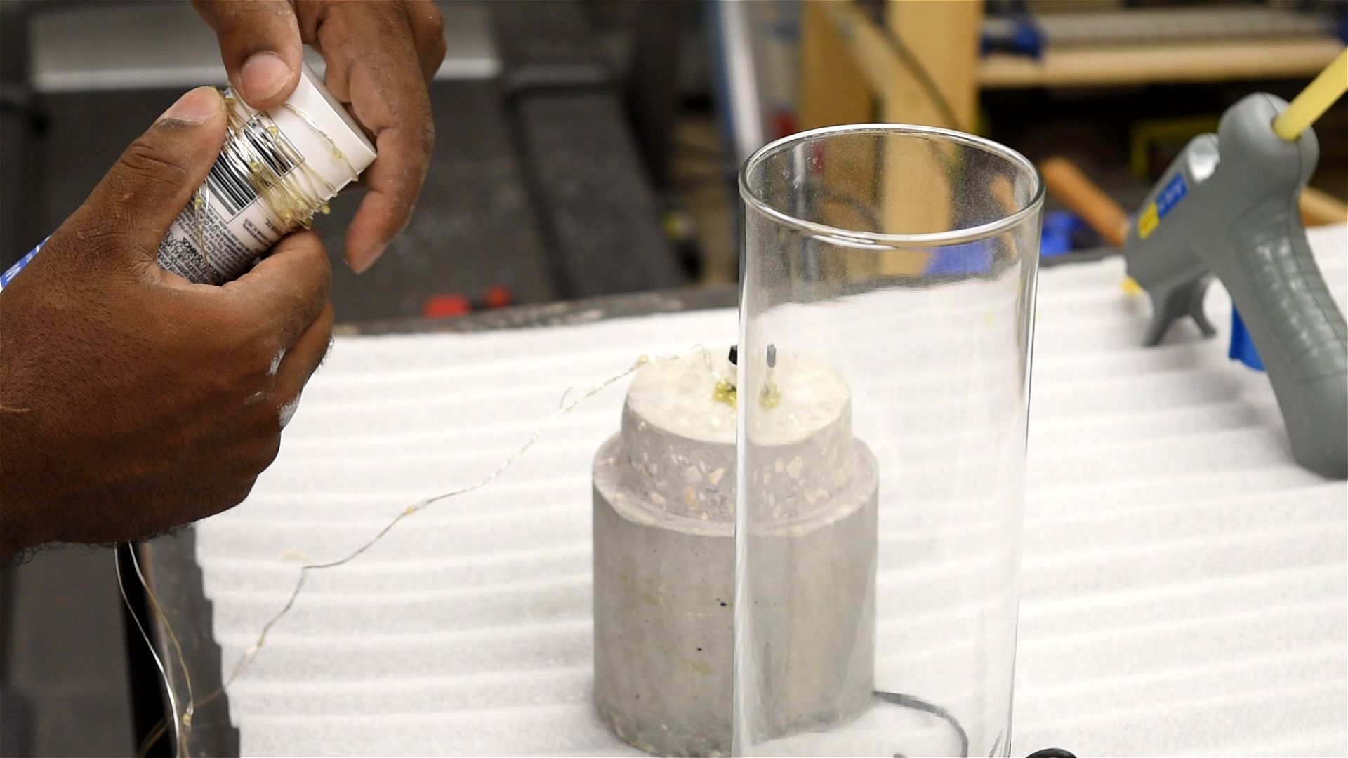 DIY Concrete Lamp - LED String Light : 9 Steps (with Pictures ...