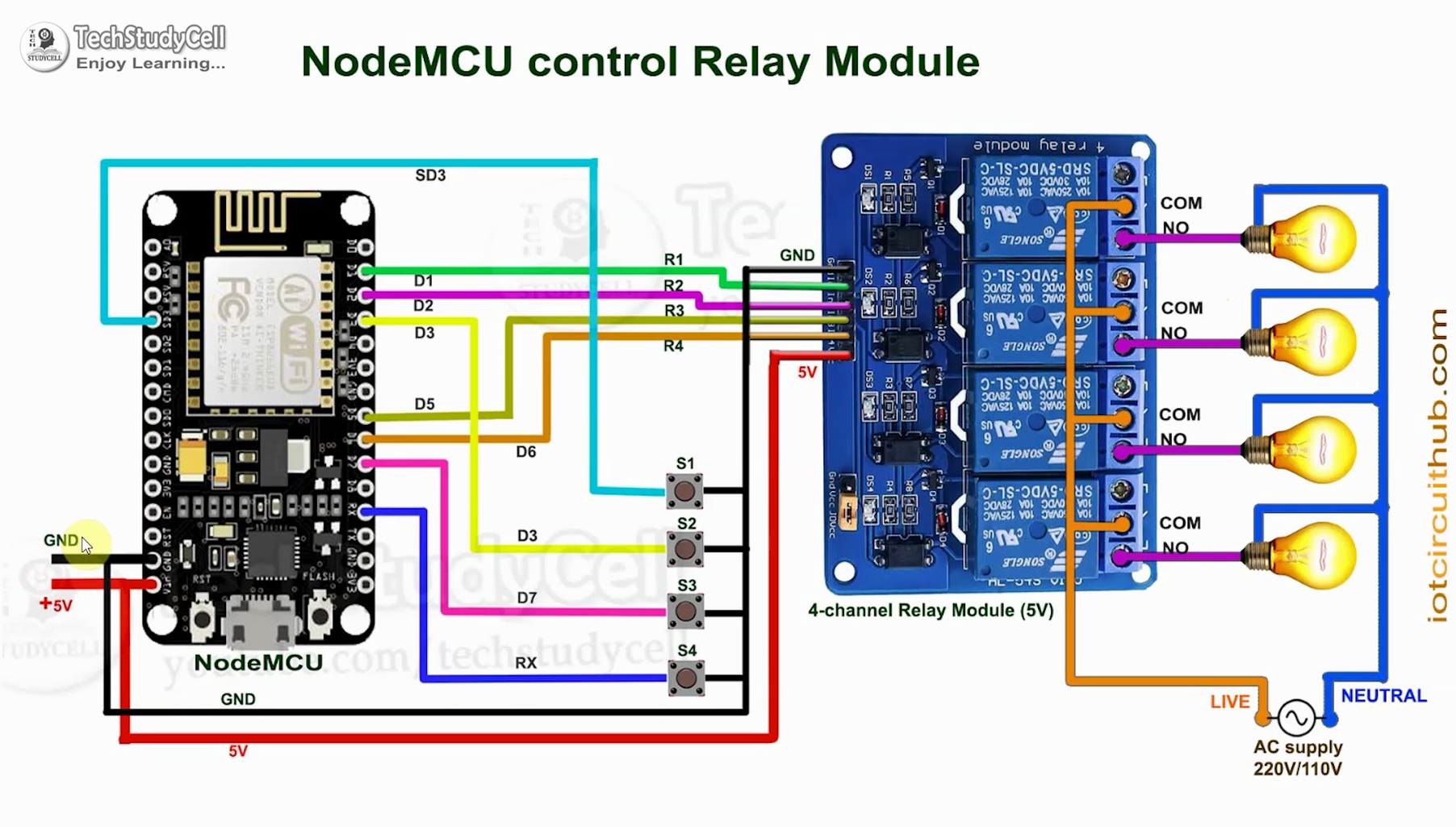 Arduino Iot Cloud Esp8266 Nodemcu Alexa Home Automation System Iot