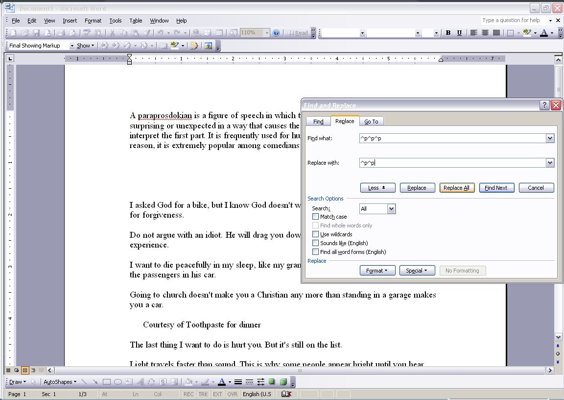 Quick Formatting With Notepad and Word : 8 Steps - Instructables
