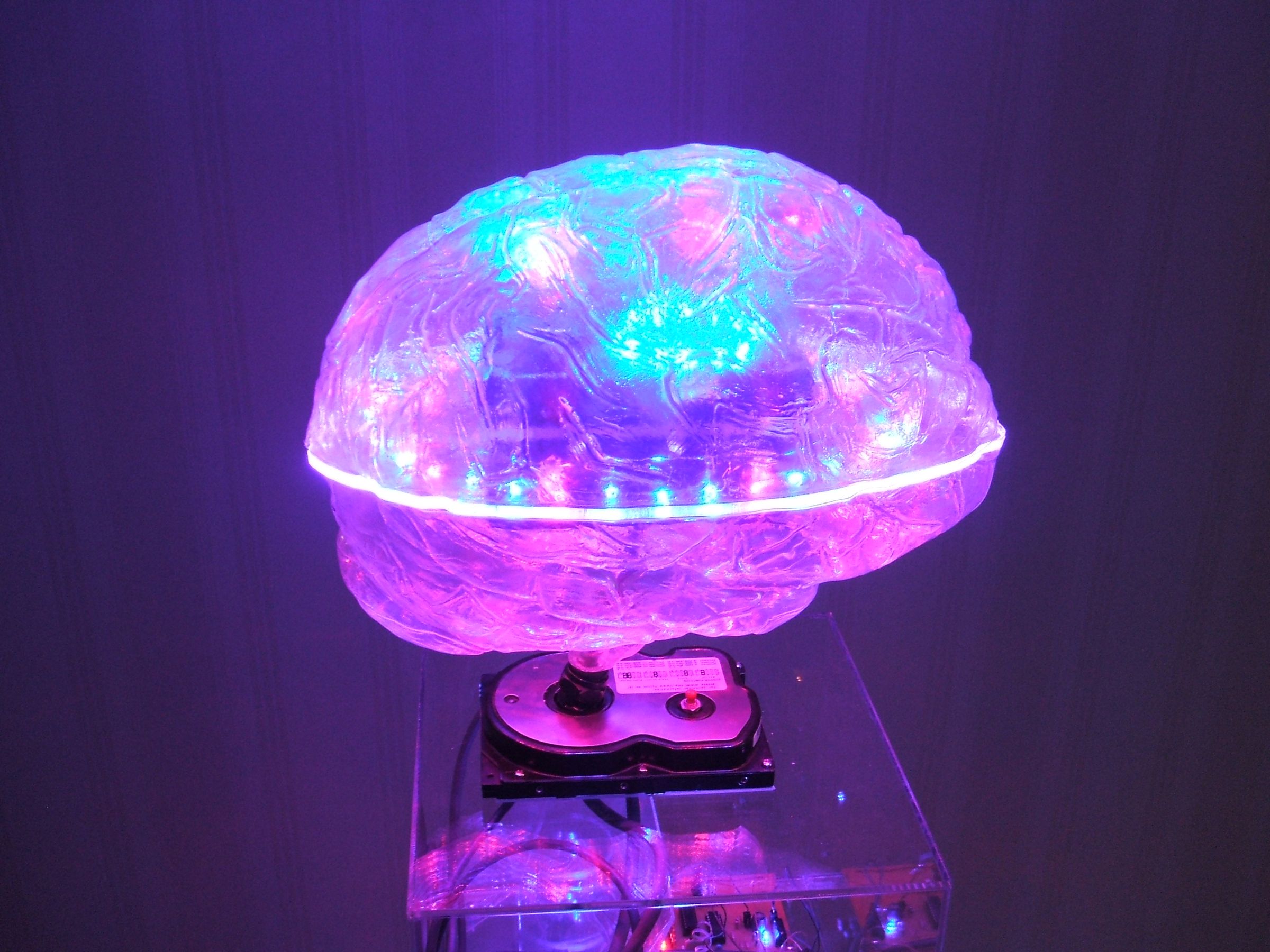 "The Brain" an External Hard-drive and Light Sculpture : 12 Steps (with ...
